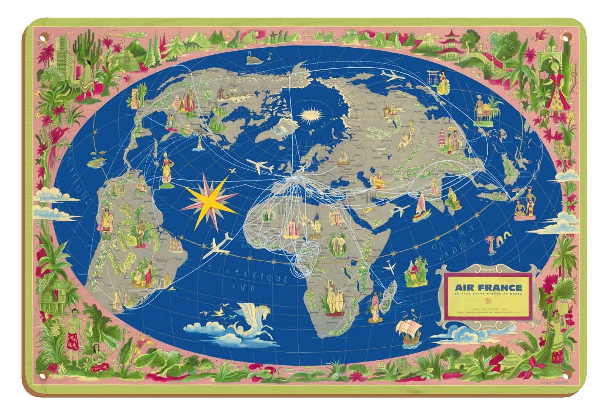 World Map Planisphere - France - The Biggest Network of the World ...