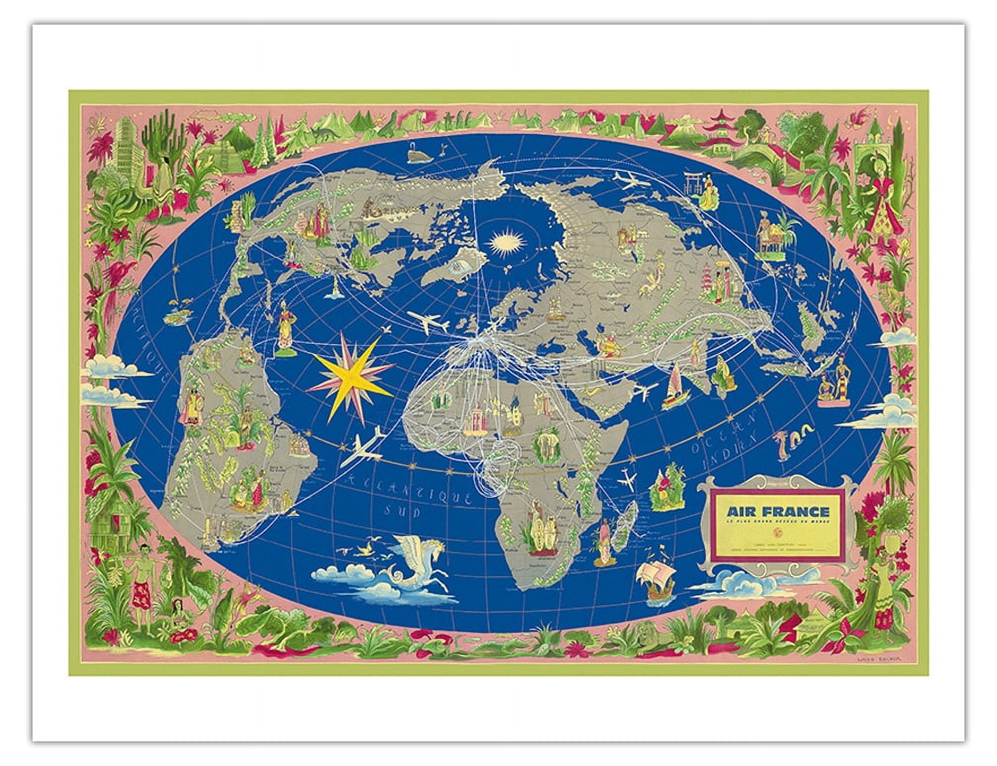 World Map Planisphere - France - The Biggest Network of the World ...
