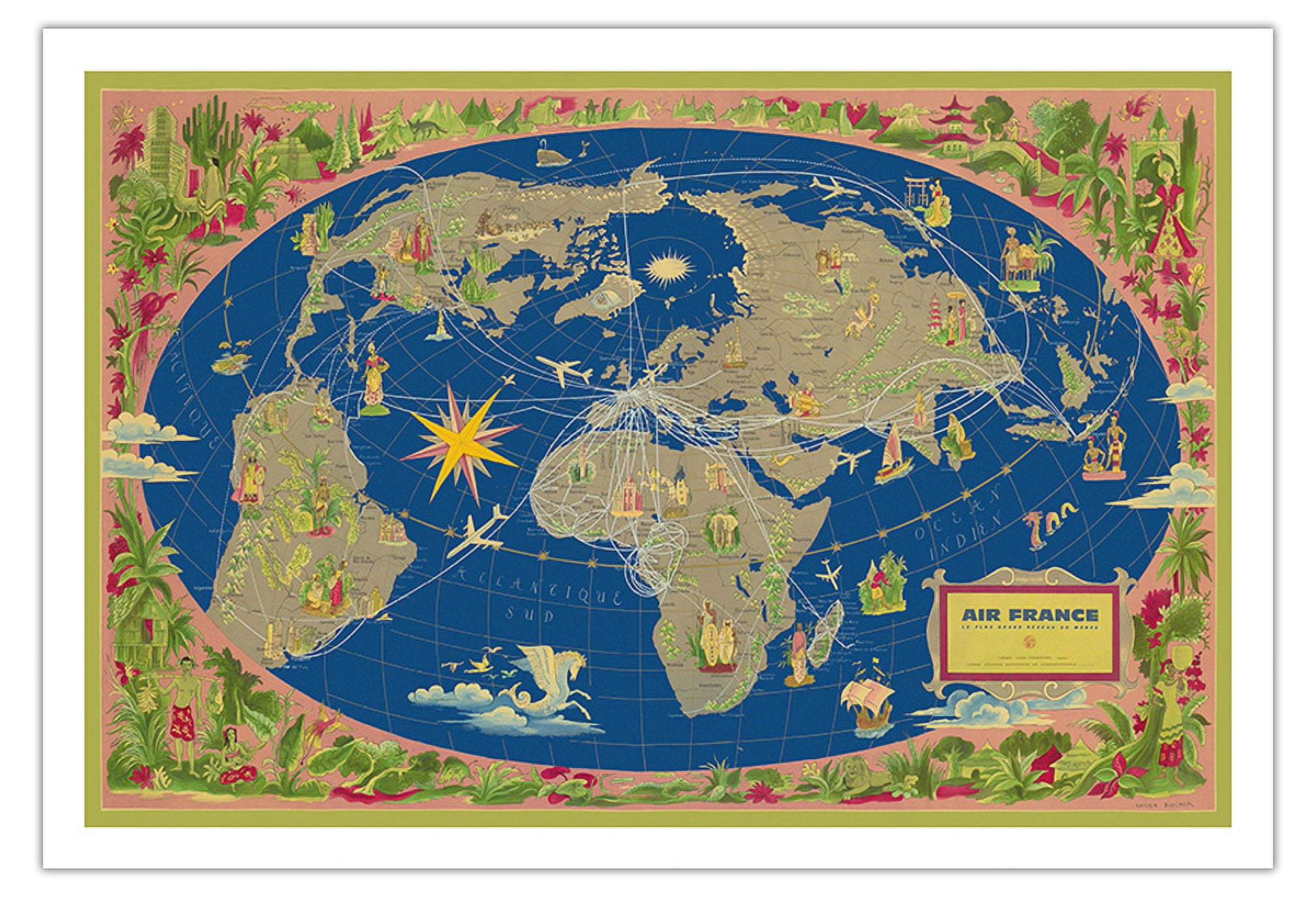World Map Planisphere - France - The Biggest Network of the World ...
