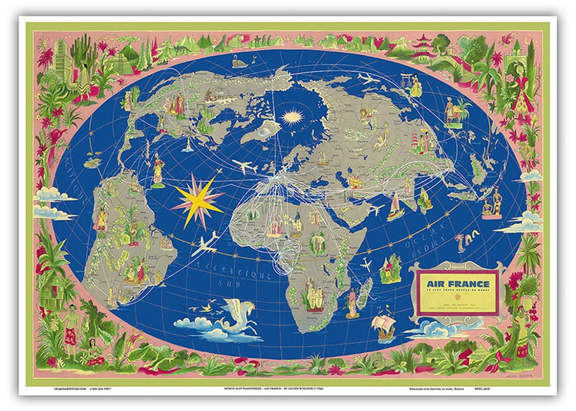 World Map Planisphere - France - The Biggest Network of the World ...