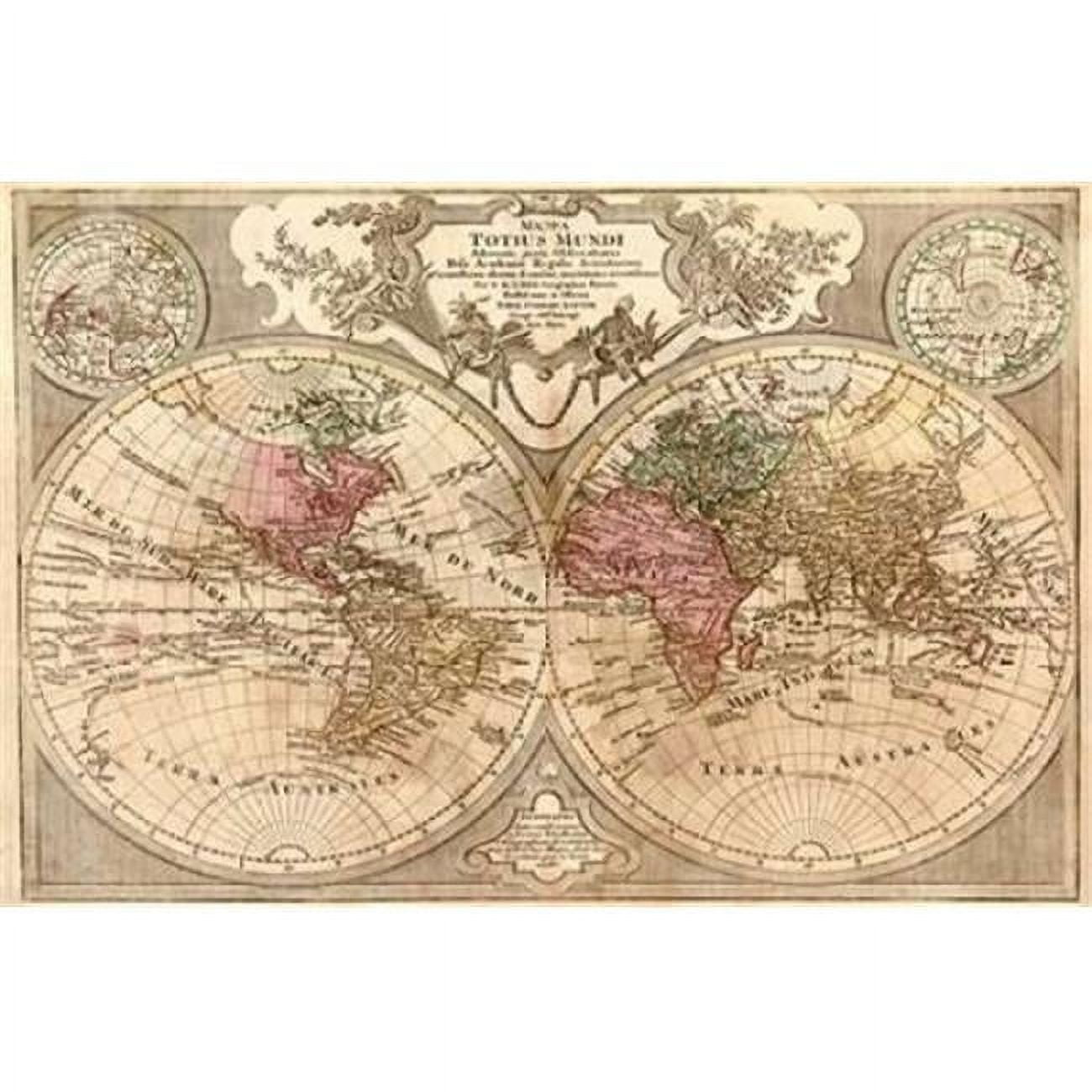 World Map Prepared for Then French King Poster Print by Guillaume De ...