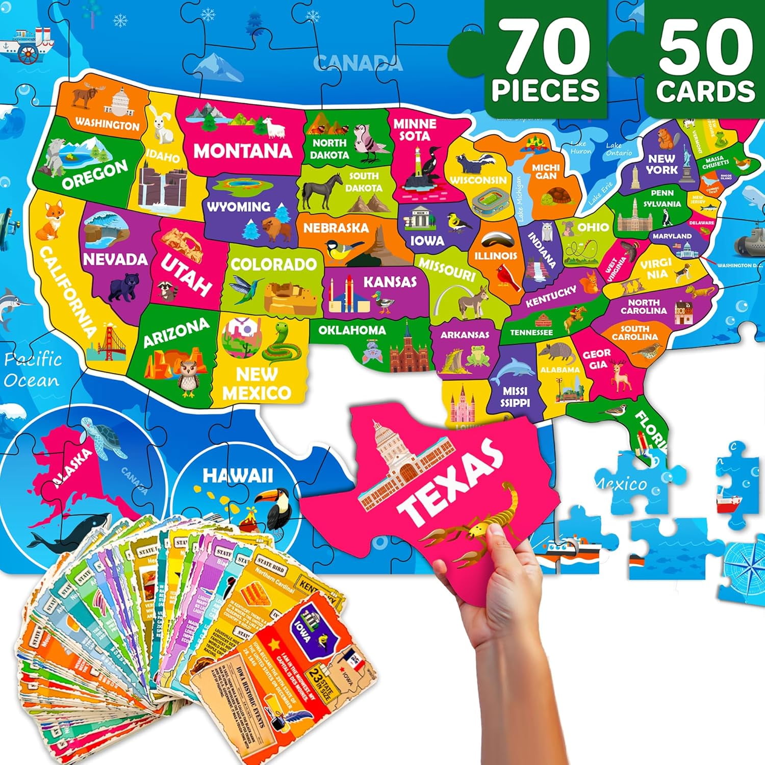 World Map Puzzles for Kids Ages 4-6 - Floor Puzzles for Kids Ages 4-d ...