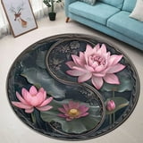 World Map Round Area Rug, educational globe circle carpet for kids room ...