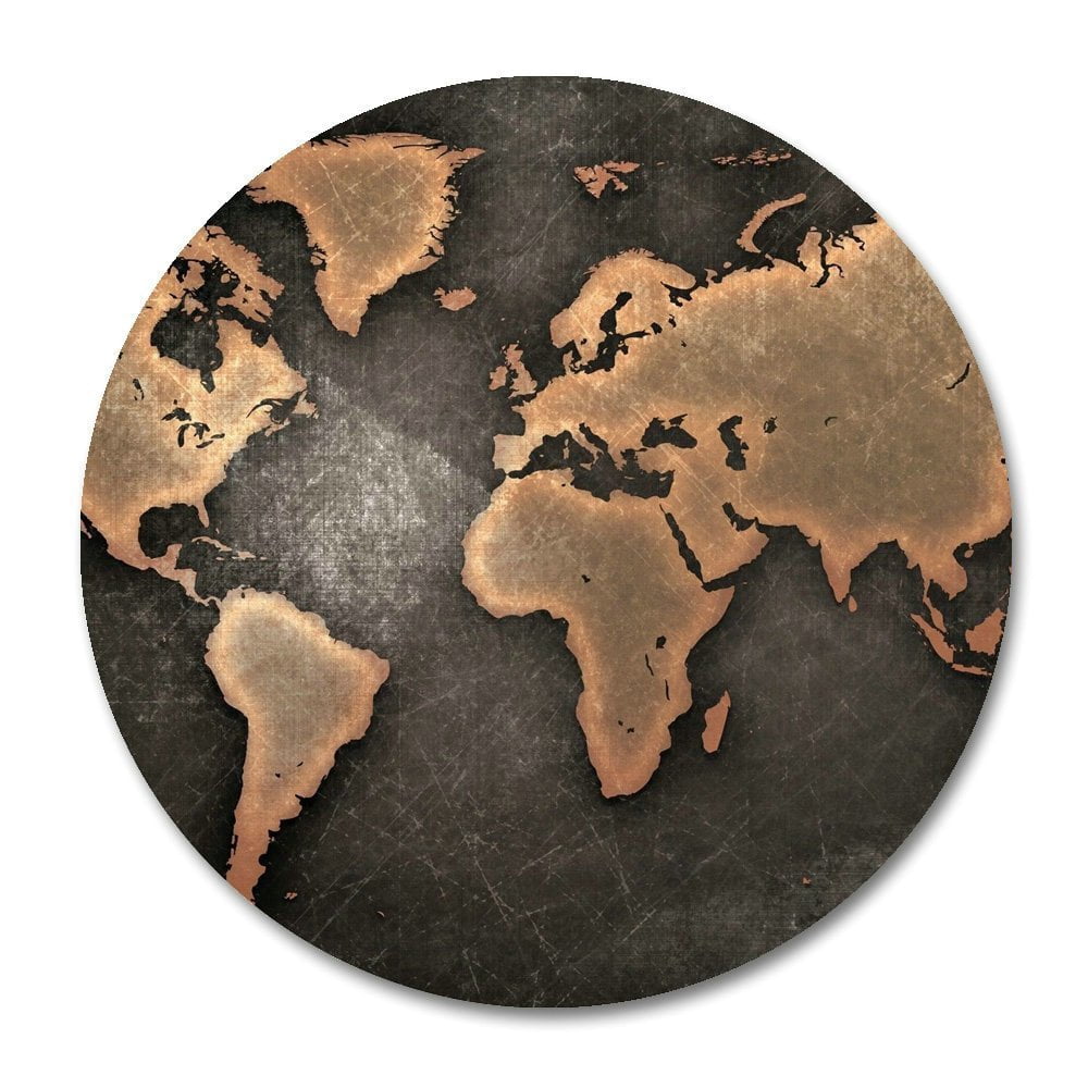 World Map Round Mouse pads Gaming Mouse Pad 7.87x7.87 inches - Walmart.com