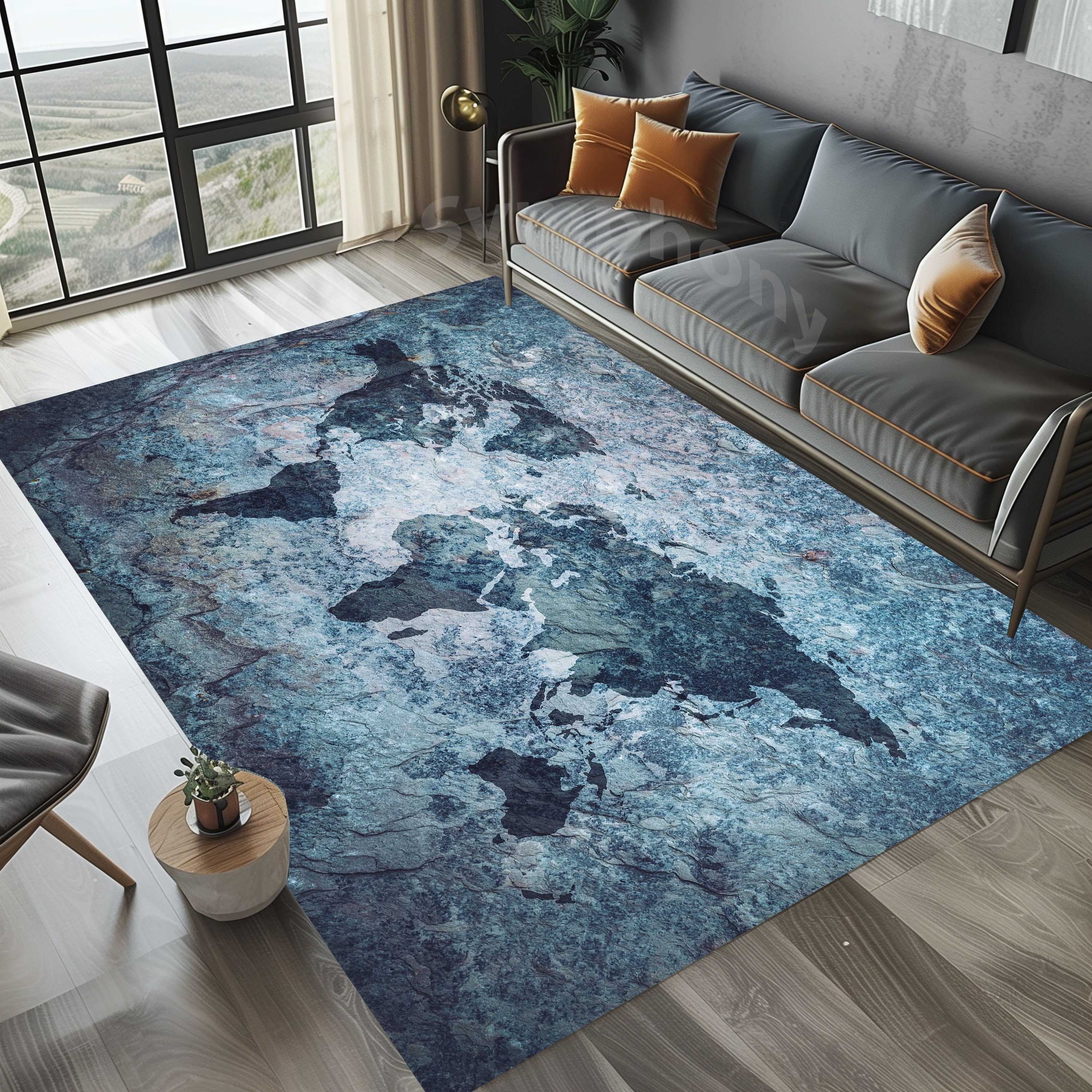 World Map Rug 4x6 ft = 120x180 cm - Walmart.com