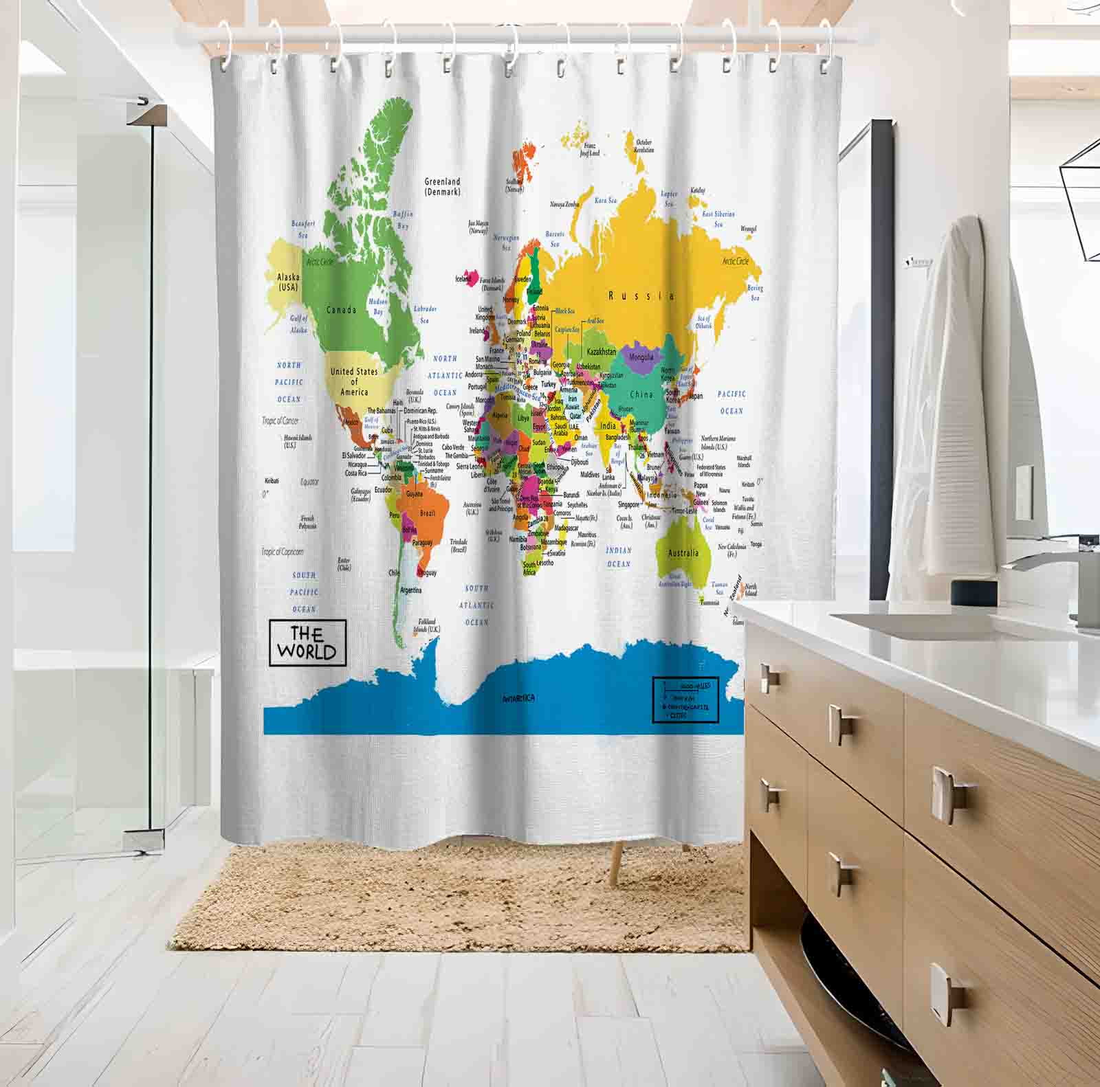 Map Bathroom Decor