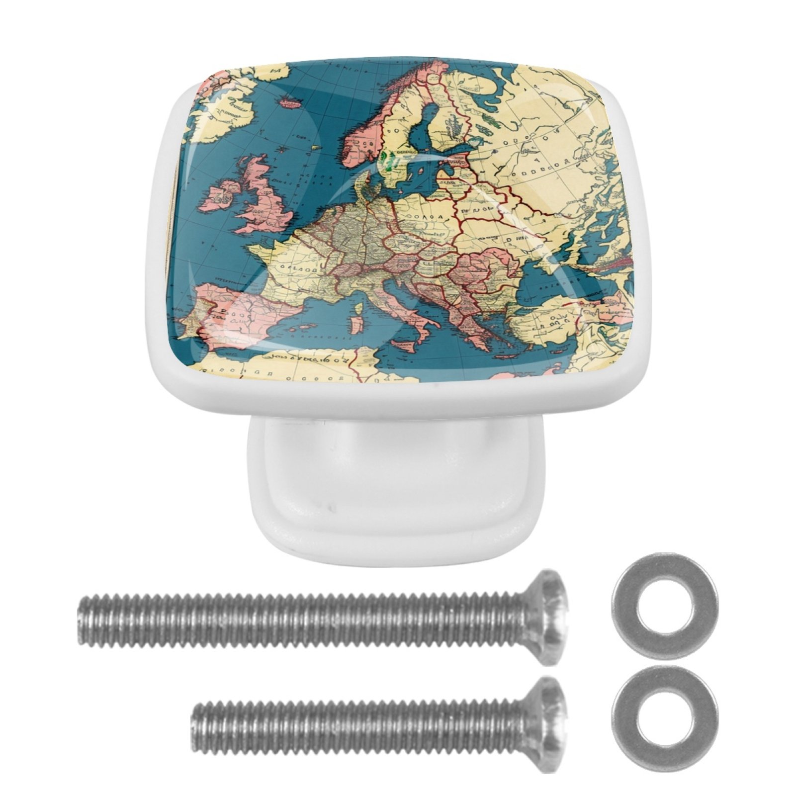 World Map Vintage Cabinets Door and Drawers Knobs Pulls,Furniture ...