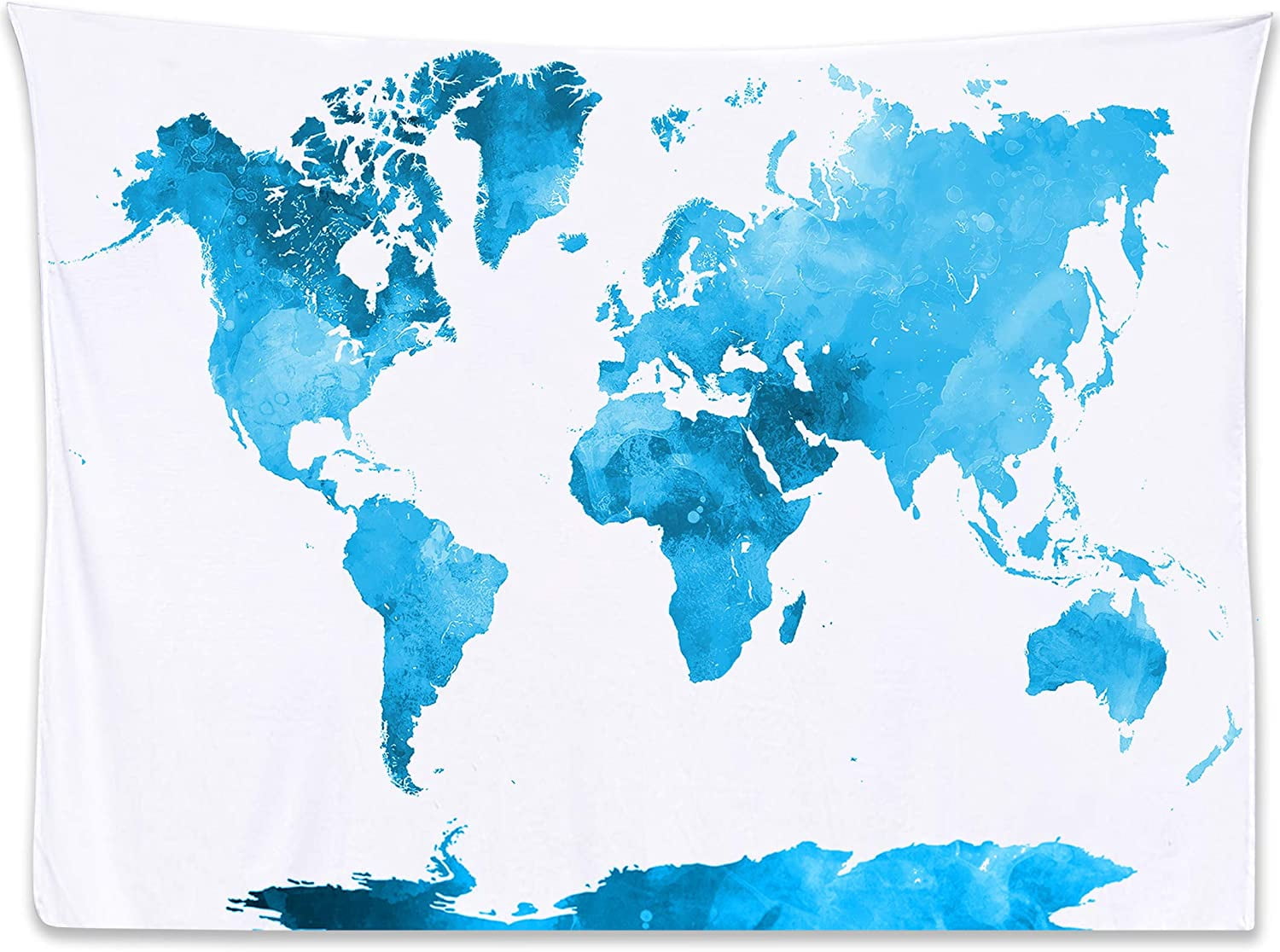 World Map Waercolor Map - of he World Ligh Blue Whie World Map ...