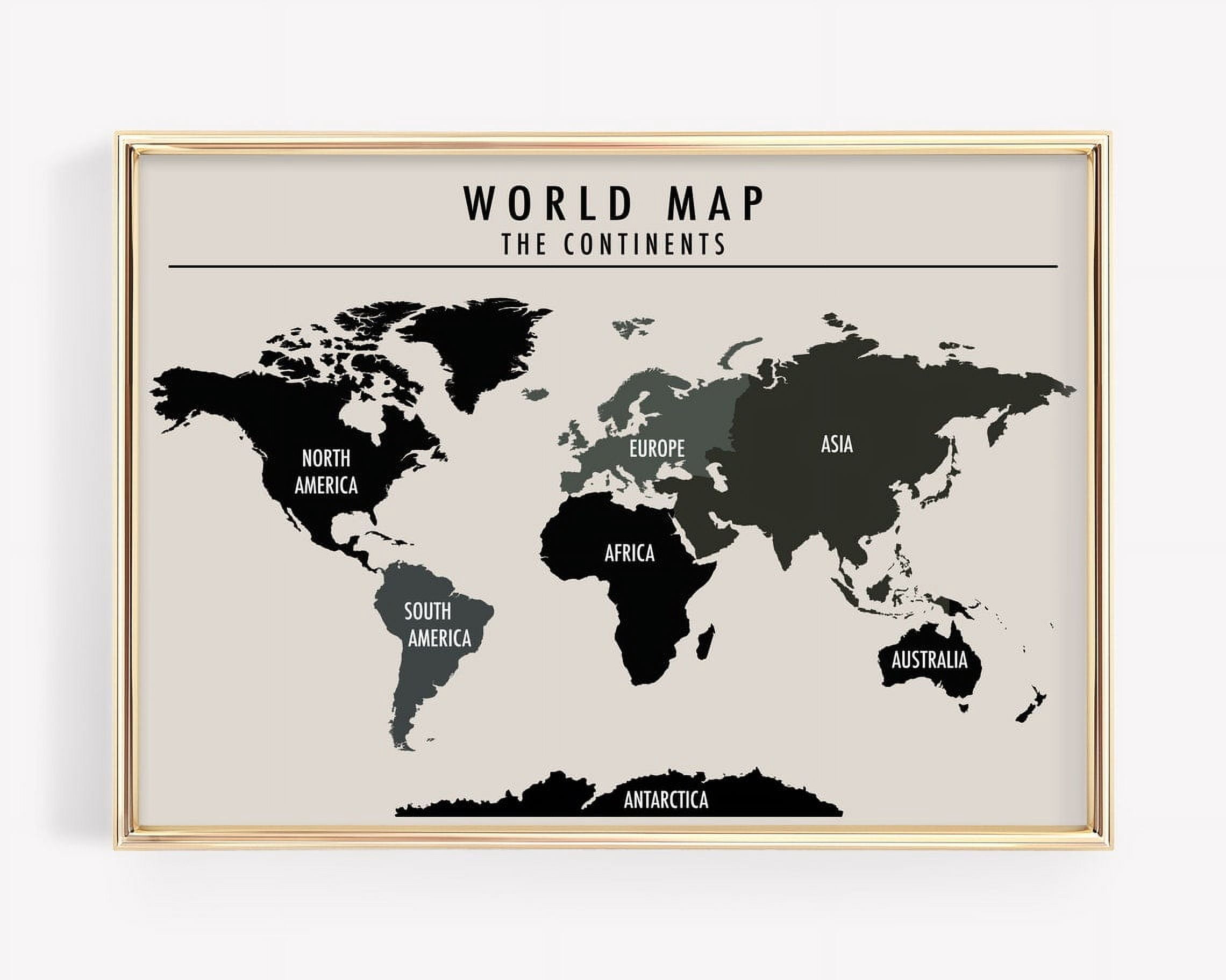 World Map Wall Art Homeschool Decor Printable World Map World Map ...