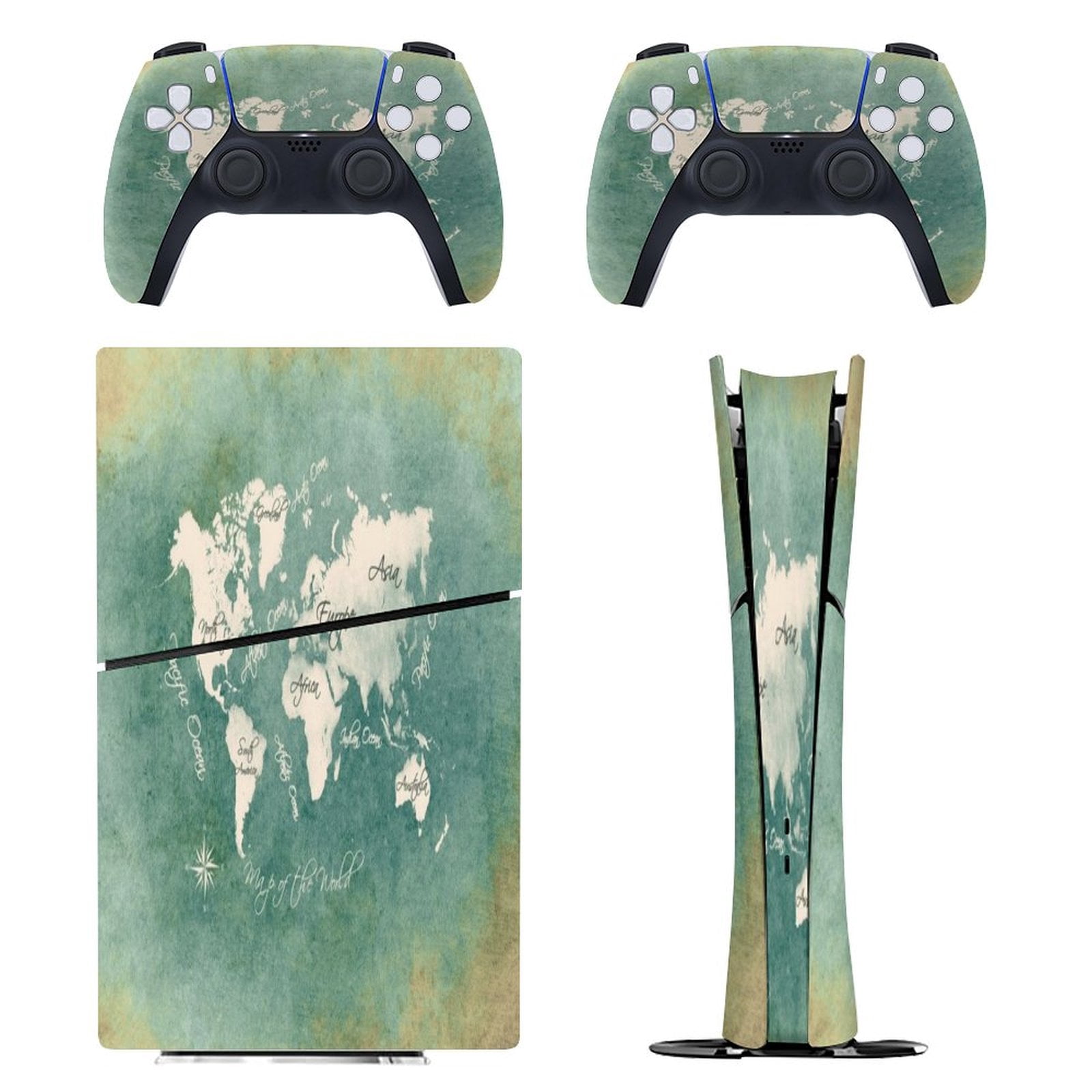 World Maps PS5/PS5 Pro/PS5 Slim Digital Disc Skin Sticker For Console ...