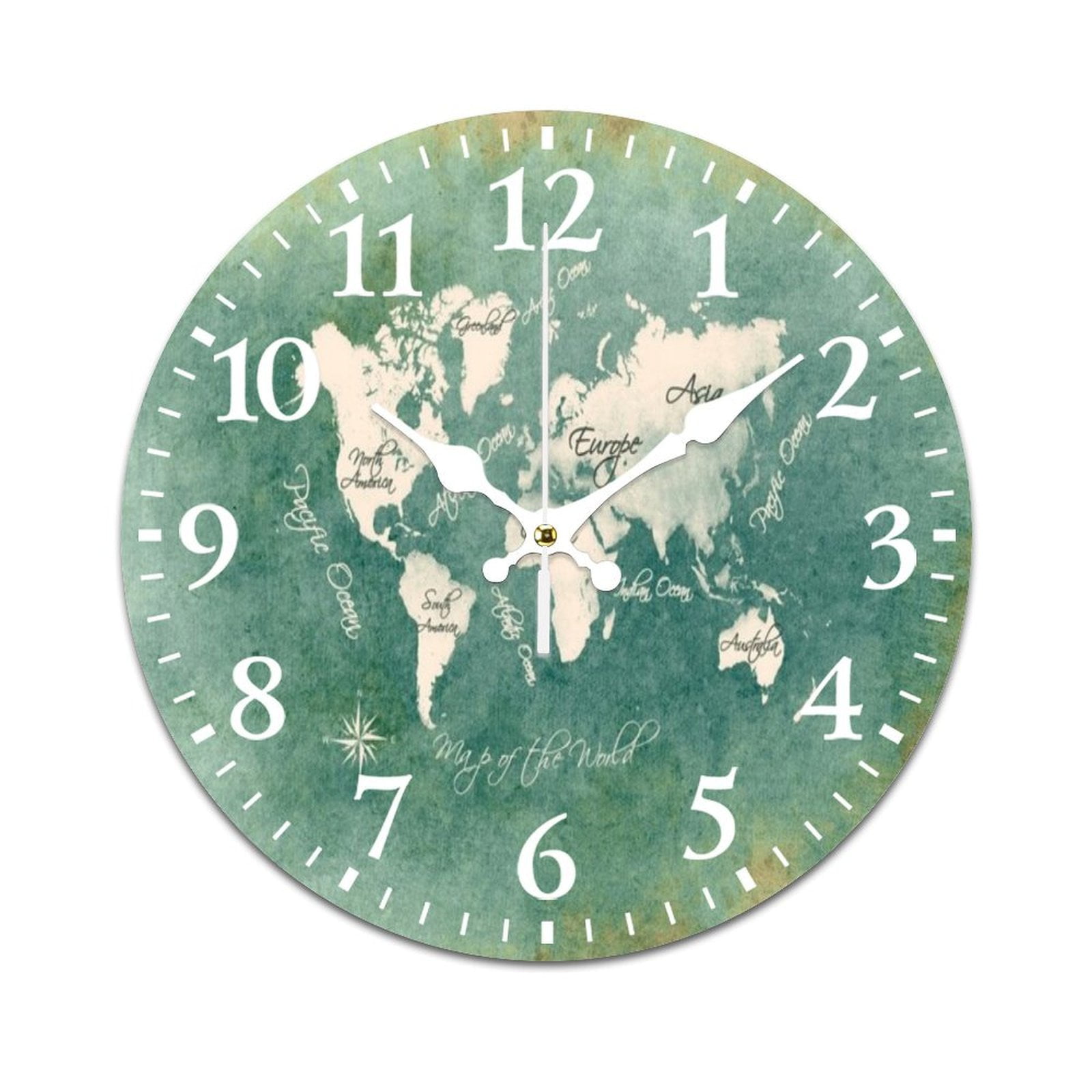 World Maps Wall Clock Modern Design Clocks Wall Hanging Home Office ...