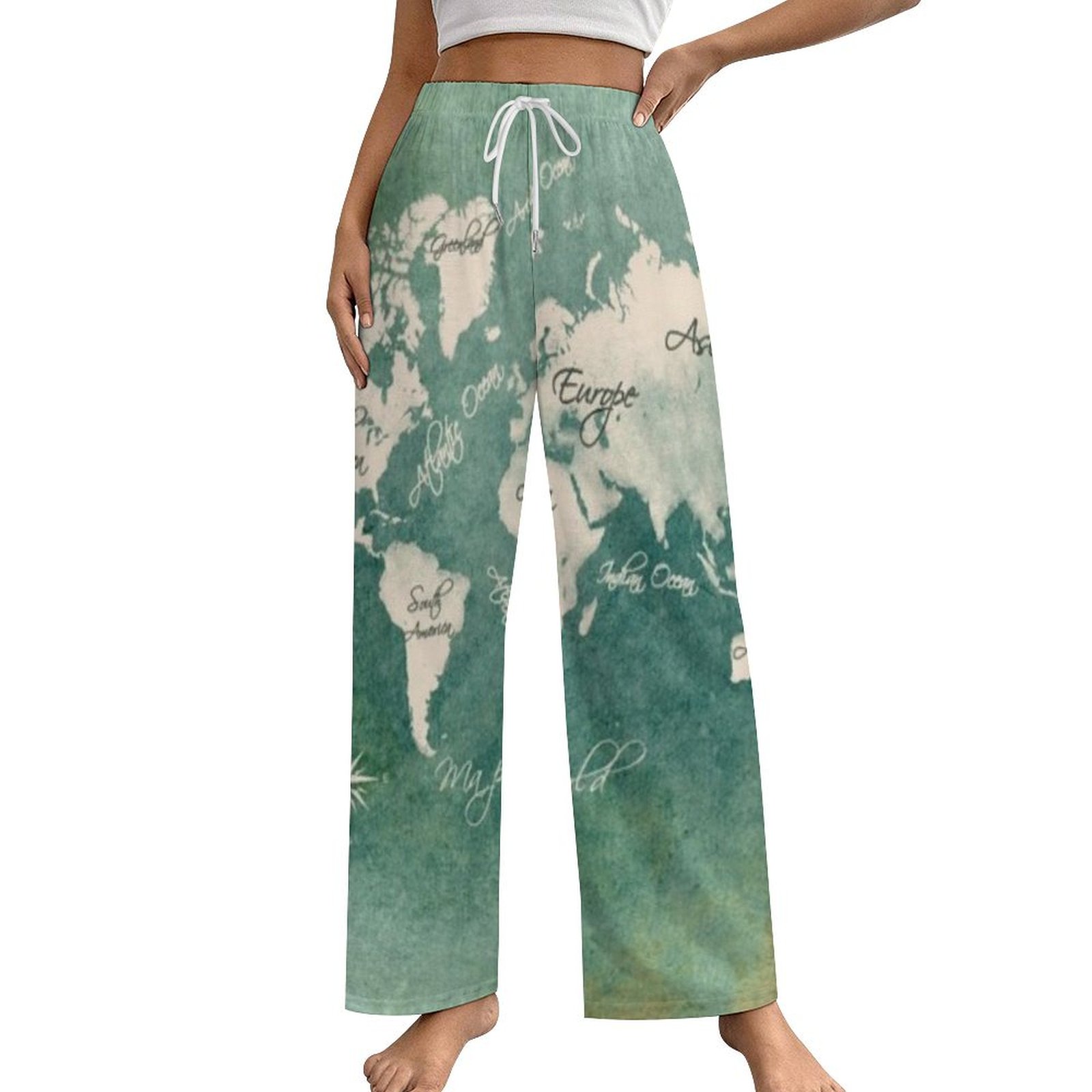World Maps Women's Pajamas Pajama Pants Women's Sleepwear Lounge Sleep ...