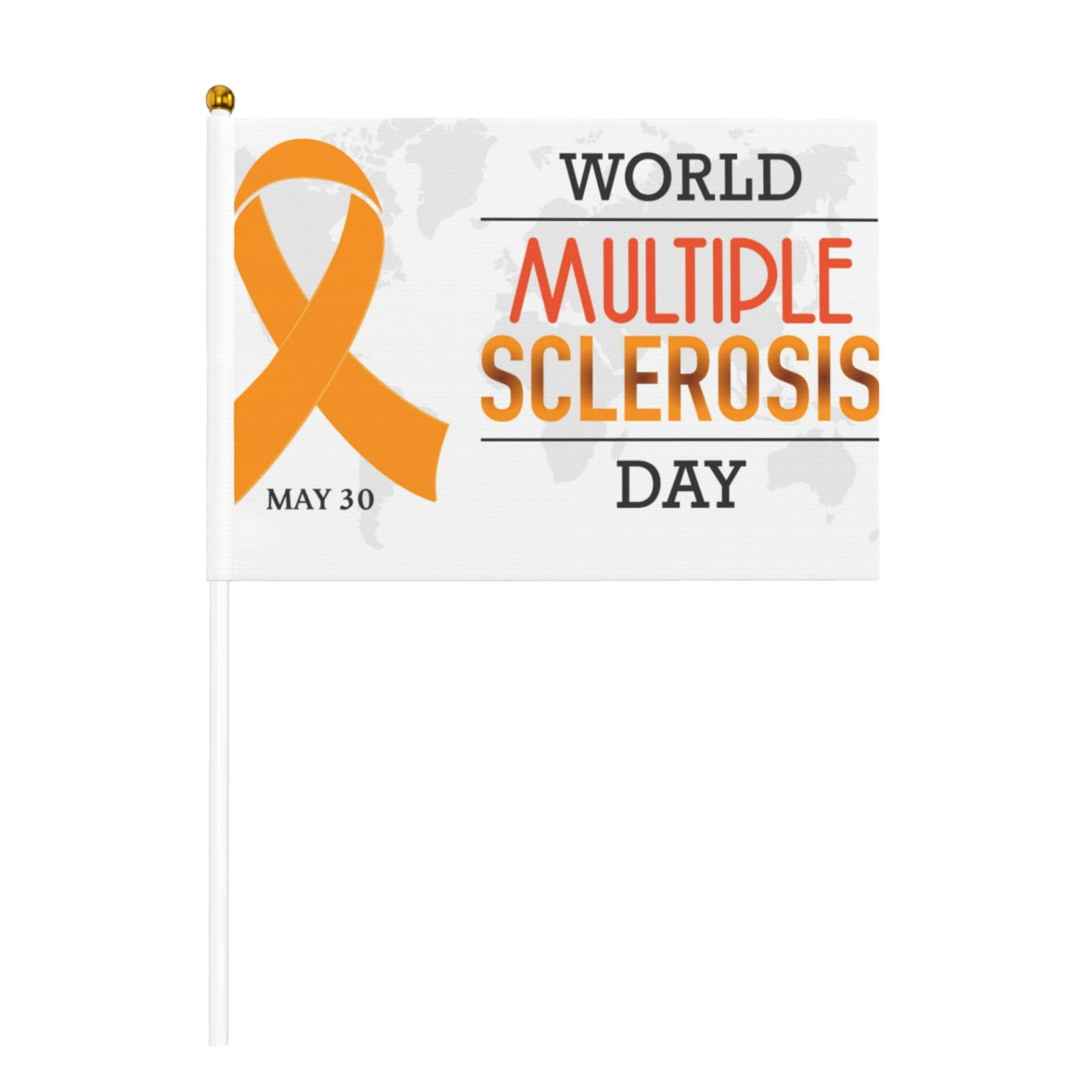 World Ms Day Ms Multiple Sclerosis Awareness Flag Small Mini Hand Held ...