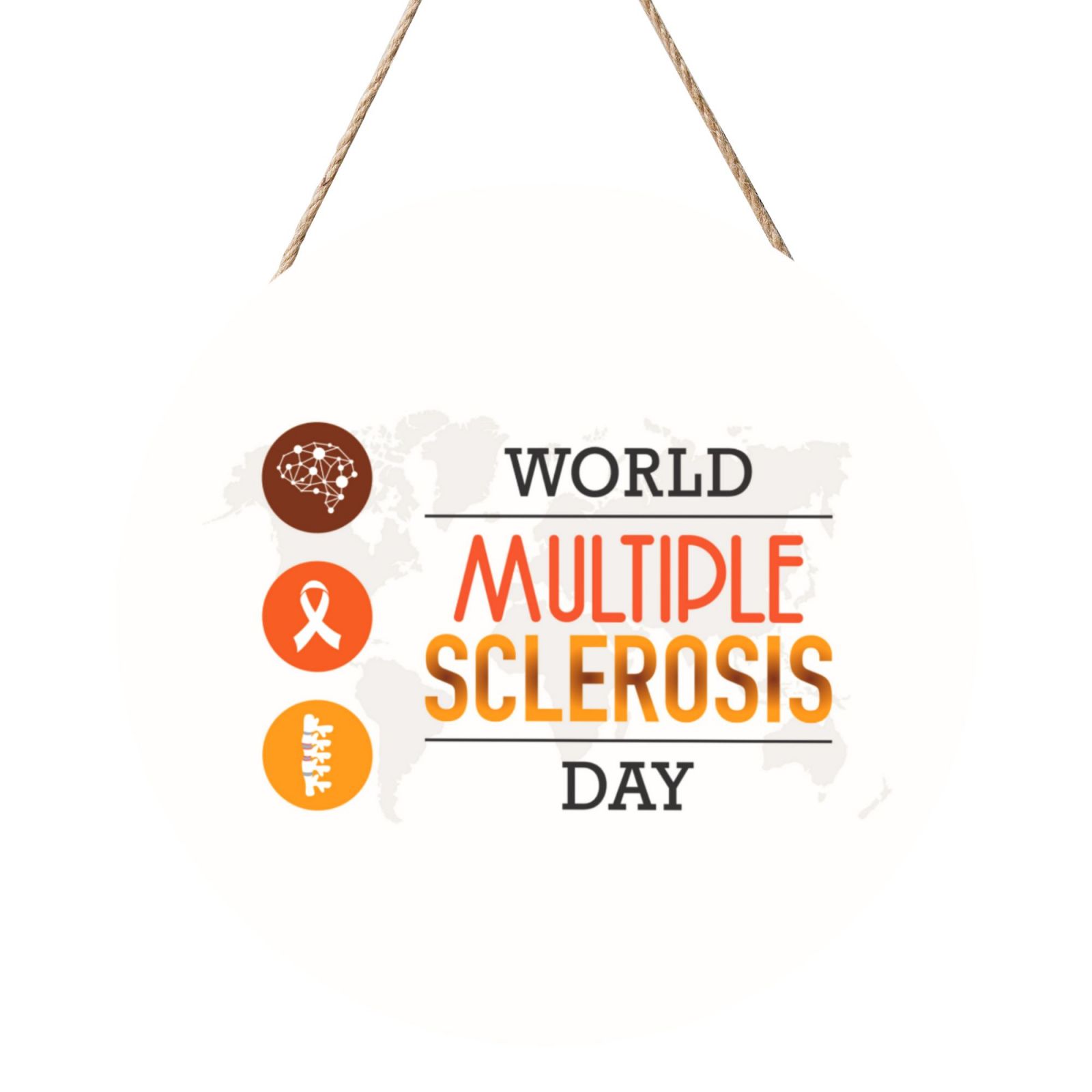 World Ms Day Ms Multiple Sclerosis Awareness Wooden Hanging Sign ...