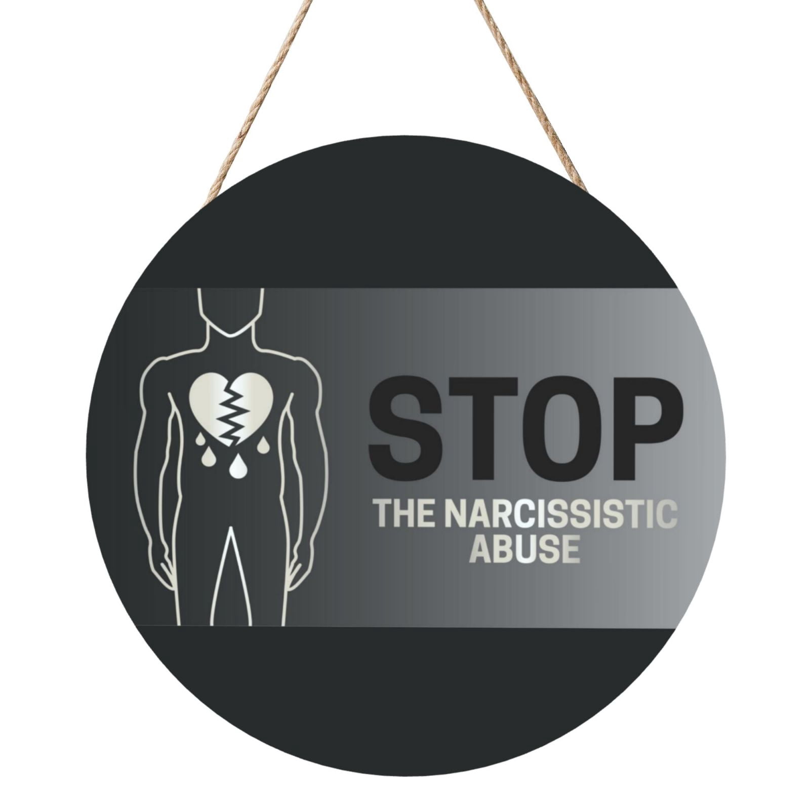 World Narcissistic Abuse Awareness Day Wooden Hanging Sign Ornament ...