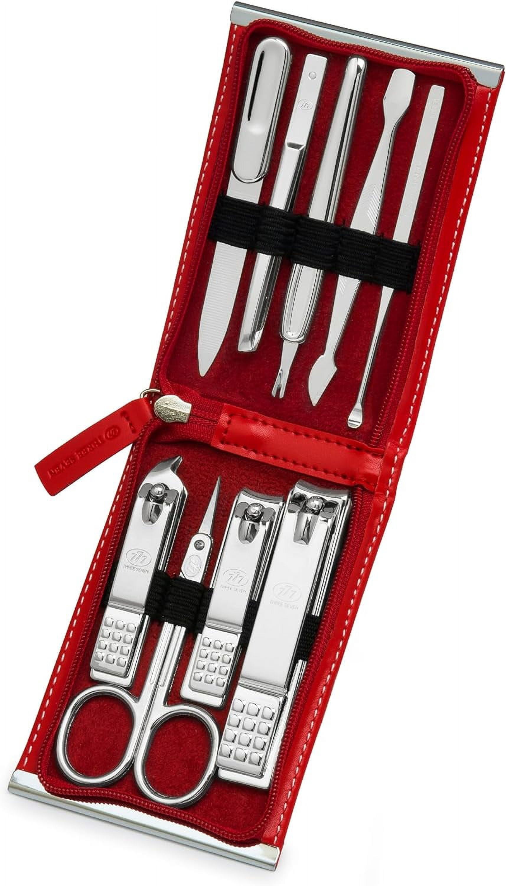 World No. 1, Travel Manicure Pedicure Grooming Kit Set - Nail Clipper ...