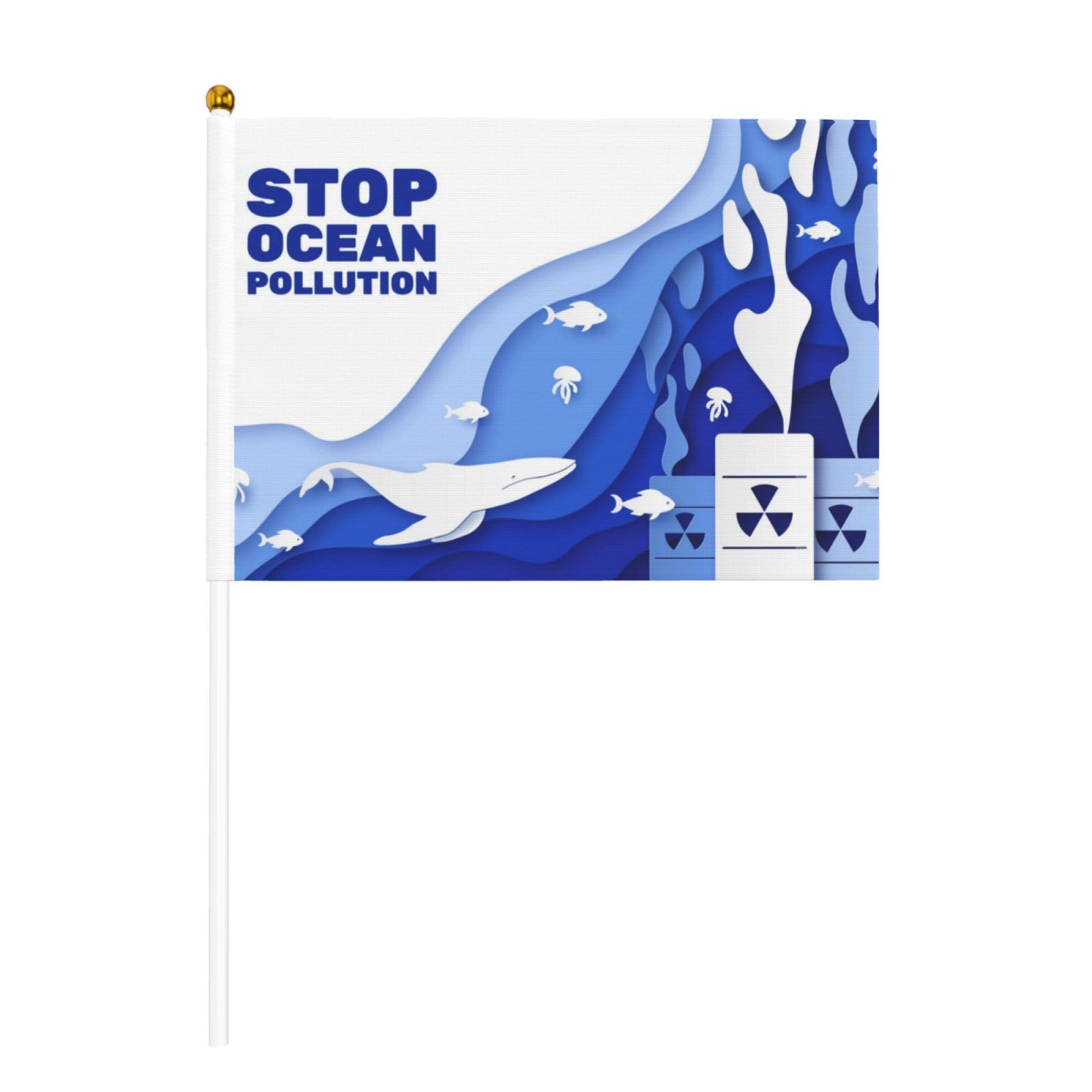 World Oceans Day Flag Small Mini Hand Held Flags Small Miniature Flags ...