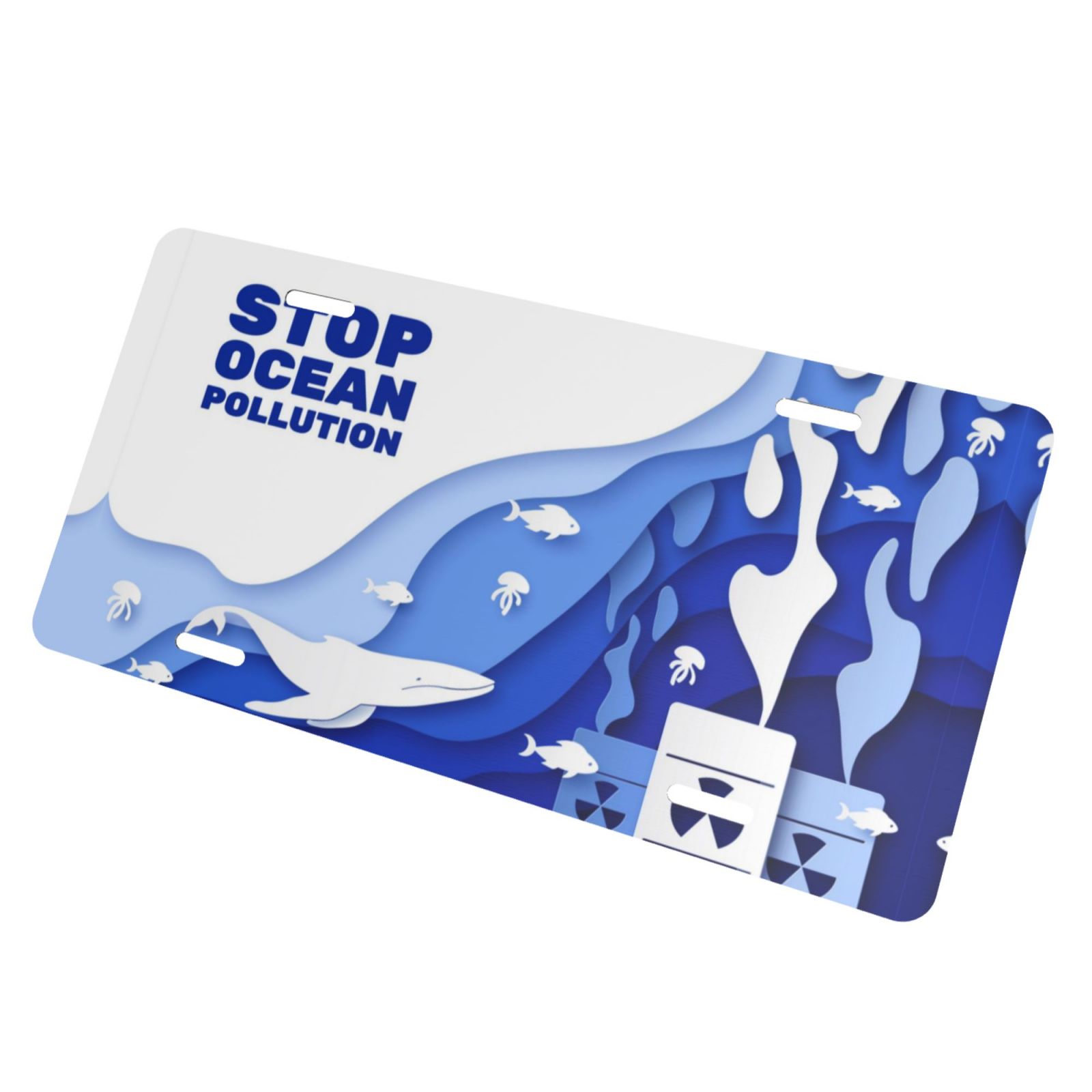 World Oceans Day License Plate Funny Aluminum Car Decoration Women Men ...