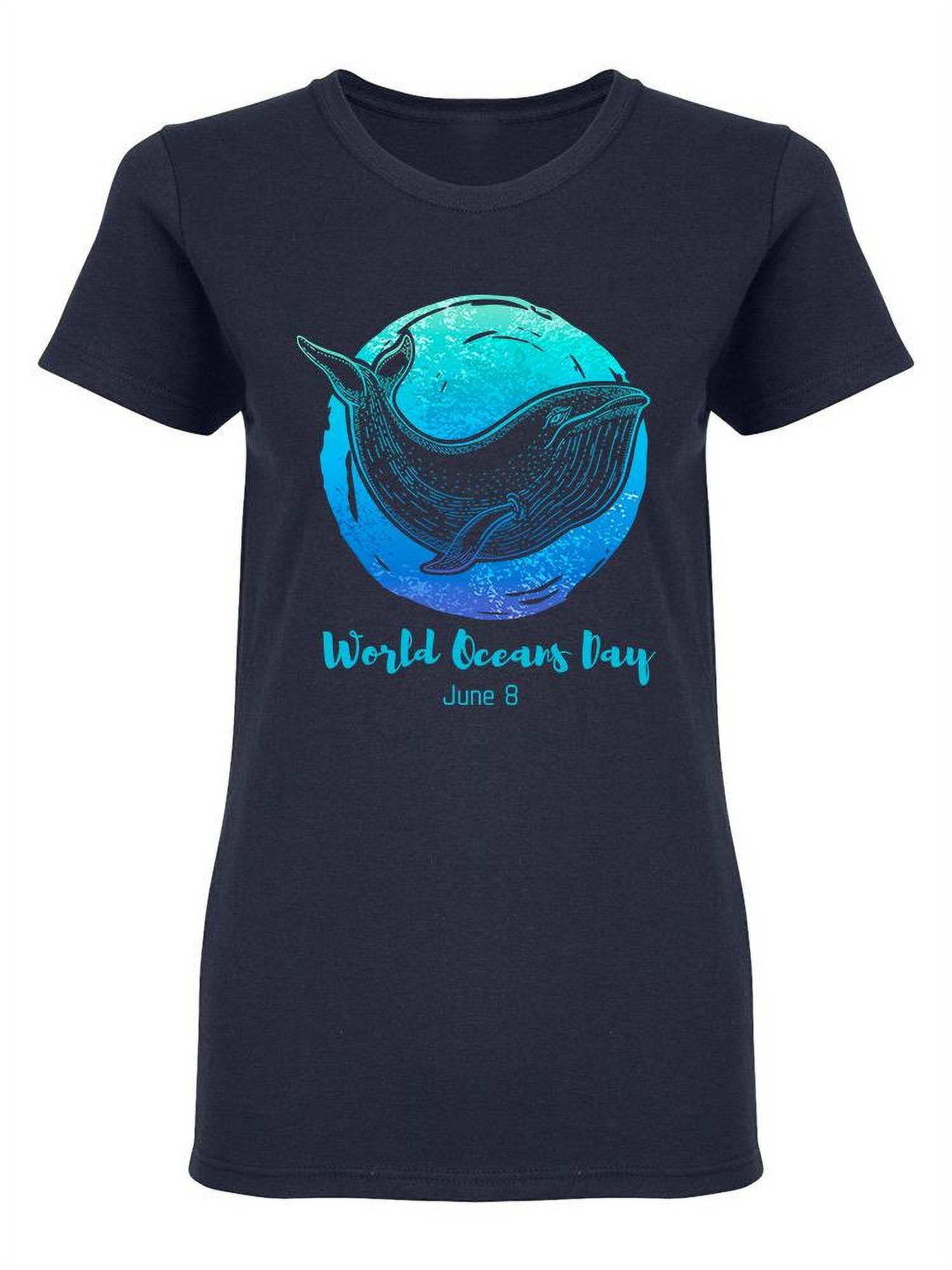 World Oceans Day Slogan Shaped T-Shirt Women -Image by Shutterstock ...