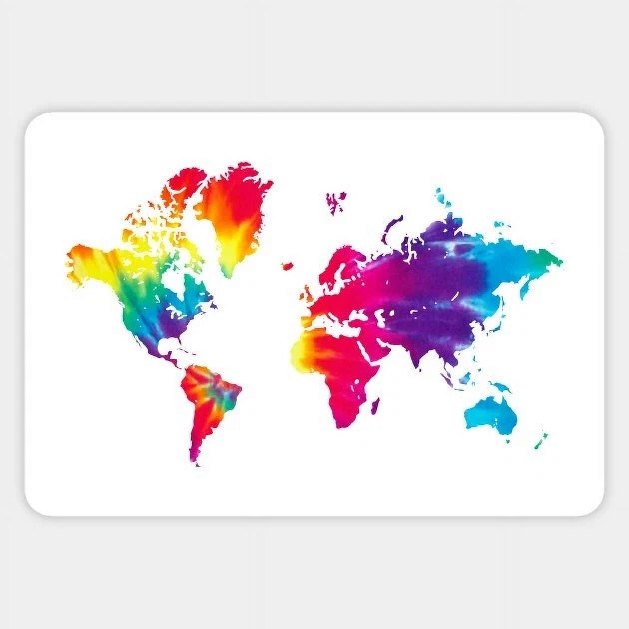 World Of Color Map Countries Sticker Decor Wall Bumper Laptop Sticker ...