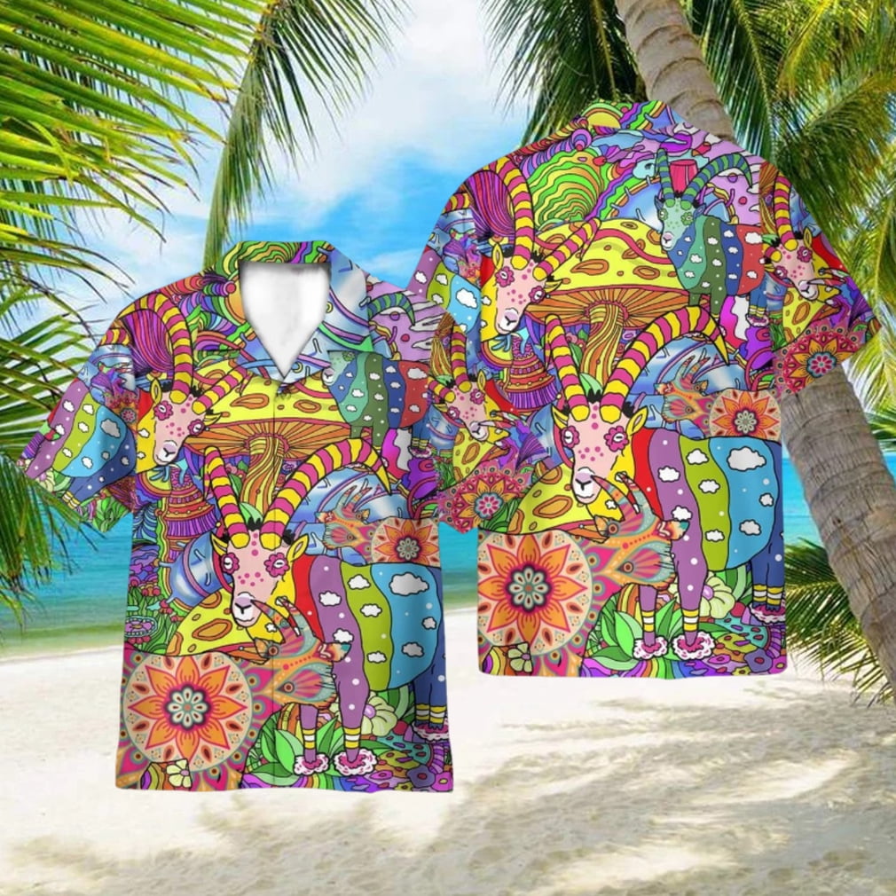 World Of Goats Hippie Hawaii Shirt 3D Printed Gift For Summer title ...