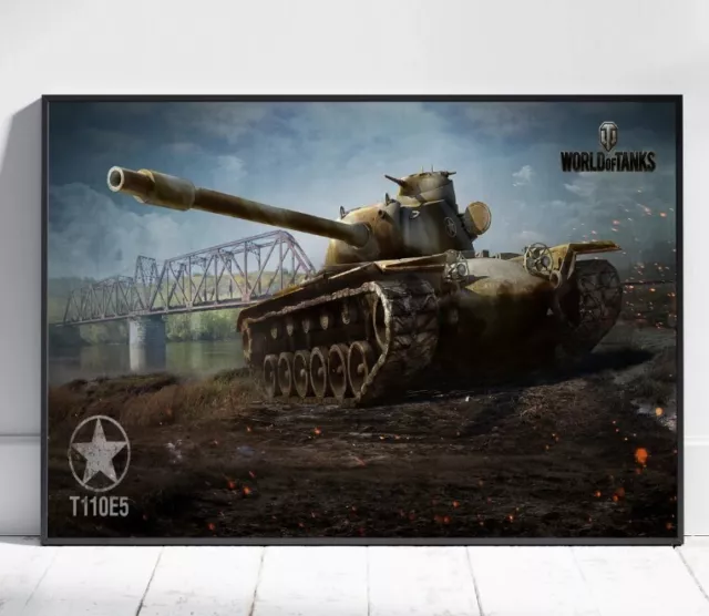 World Of Tanks Poster, Wot Wall Art, Rolled Print 4 NO FRAMED POSTER ...