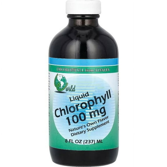 World Organic Natural Liquid Chlorophyll, 8 fl oz Liq Derived from High ...