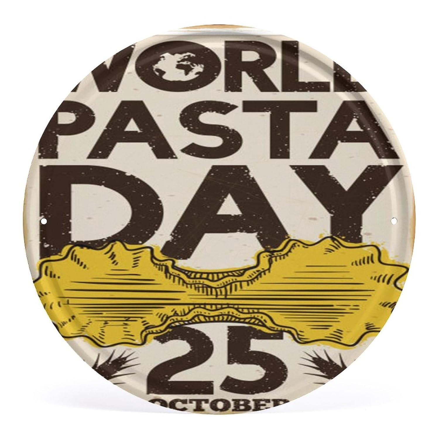 World Pasta Day 25 October Aluminum Sign For Home Bathroom Sign Decor ...
