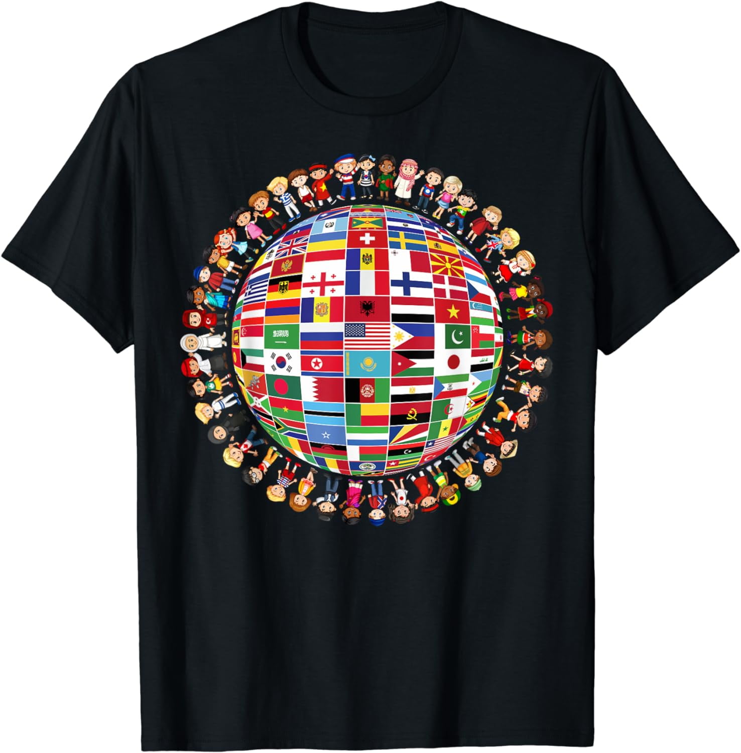 World Peace International Day Of Peace National Flags Cotton T-Shirt ...