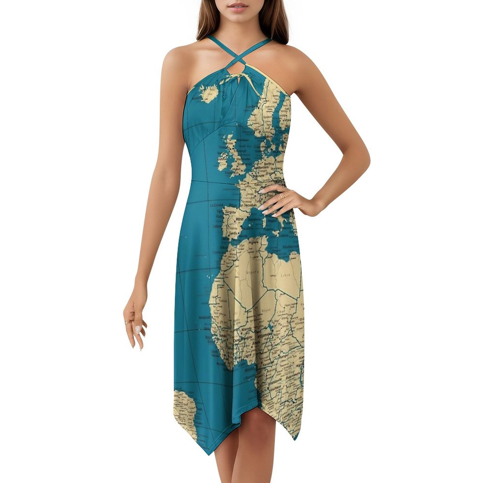 World Political Map with Countries, Cities Roads Lakes And Rivers Dress ...