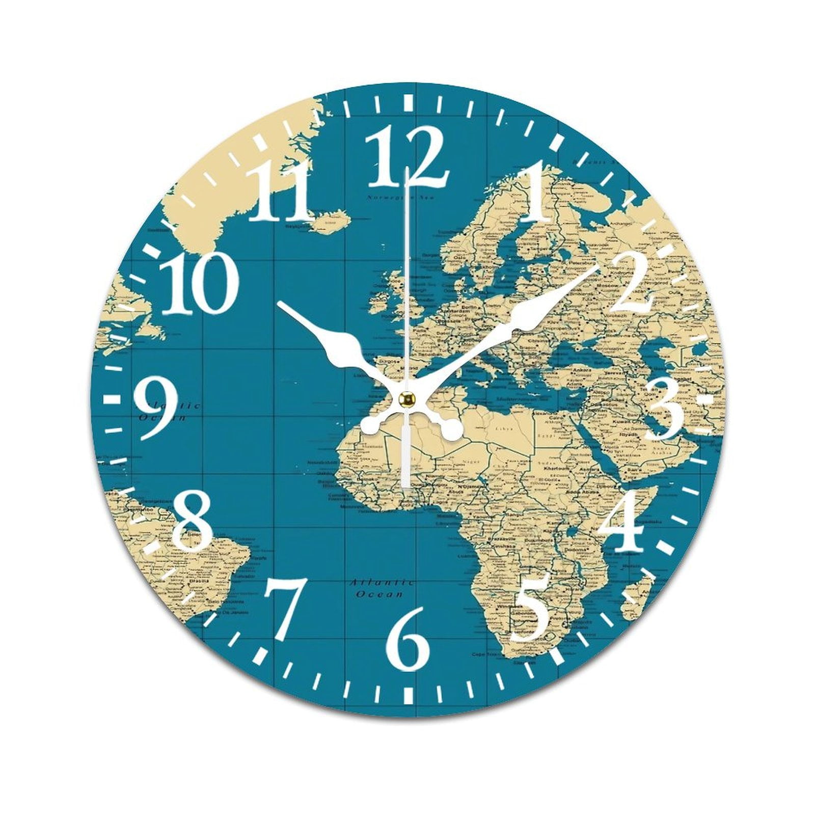 World Political Map with Countries, Cities Roads Lakes And Rivers Wall ...