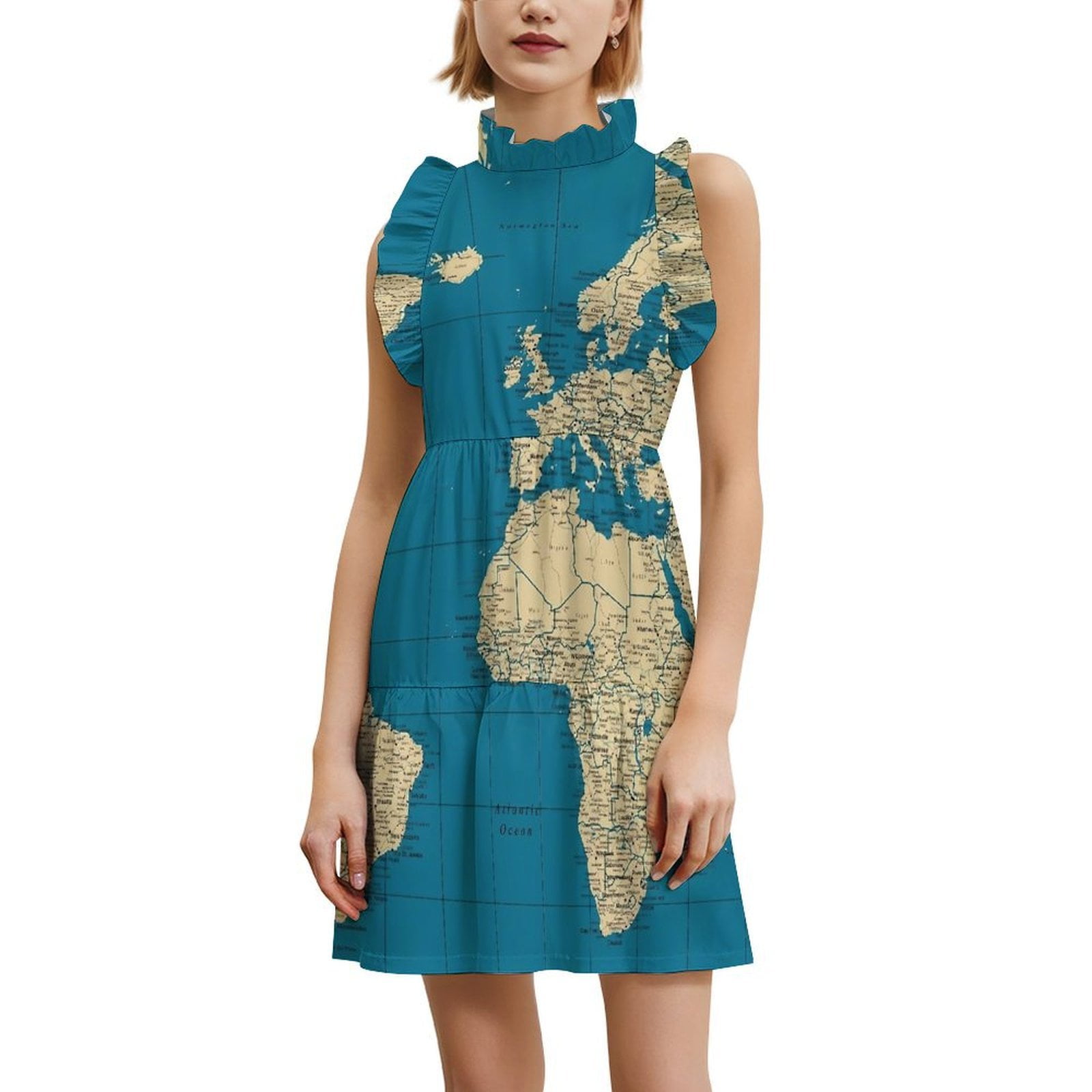 World Political Map with Countries, Cities Roads Lakes And Rivers Women ...