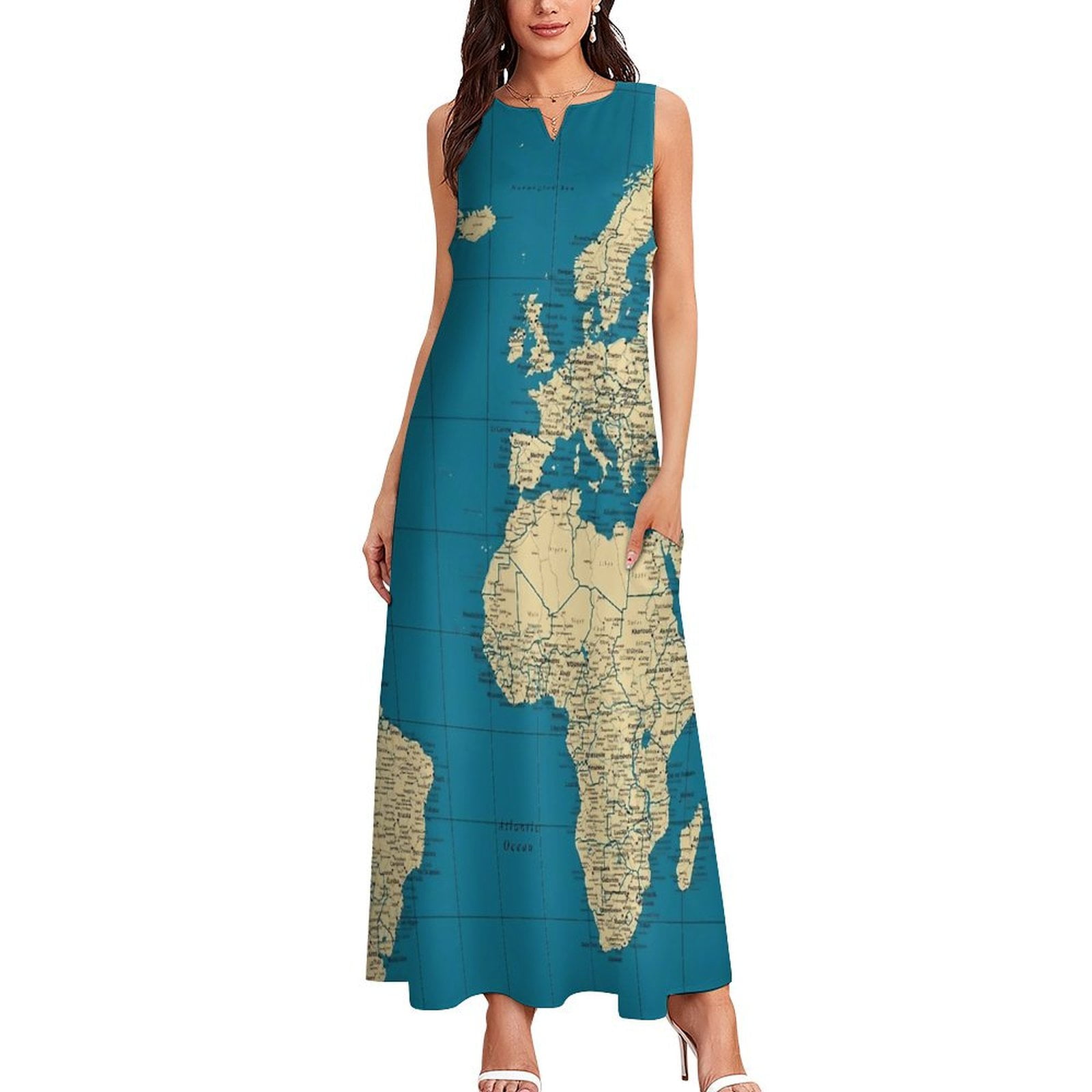 World Political Map with Countries, Cities Roads Lakes And Rivers Long ...