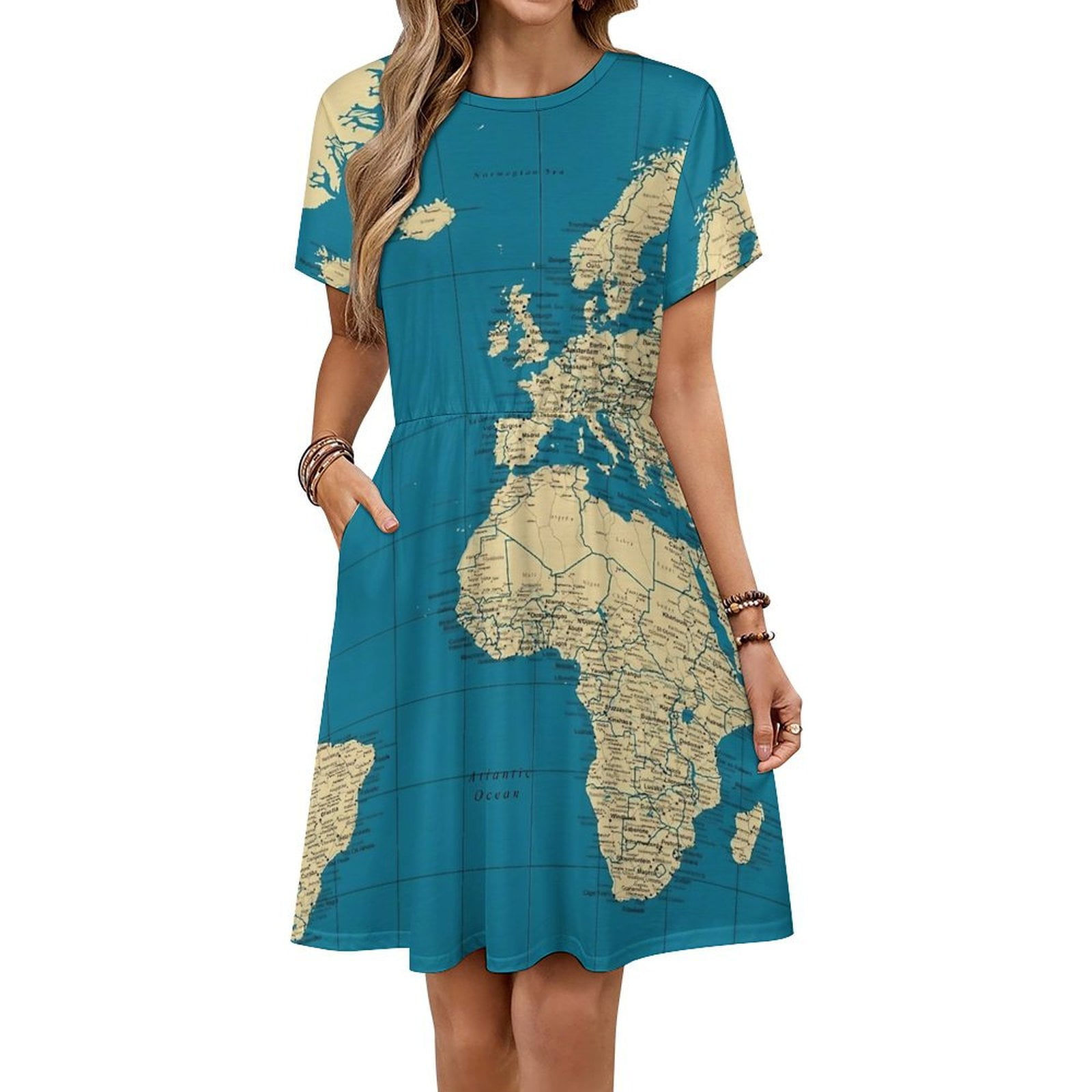 World Political Map with Countries, Cities Roads Lakes And Rivers Women ...