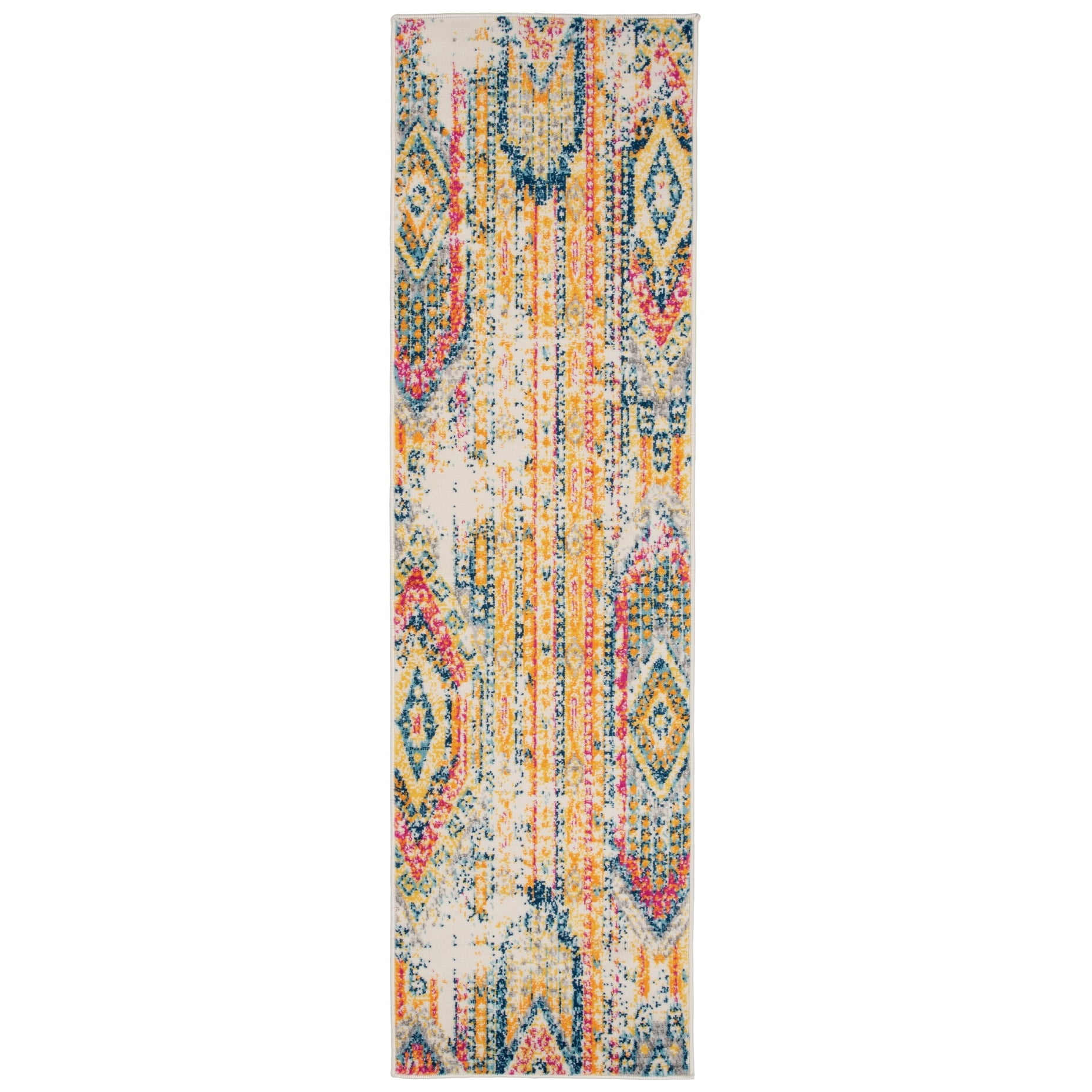 World Rug Gallery Bohemian Geometric Modern Area Rug 2' x 7' 8' Runner ...