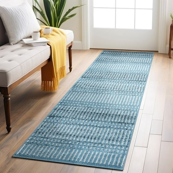 World Rug Gallery Contemporary Minimalistic Stripe LInes Area Rug ...