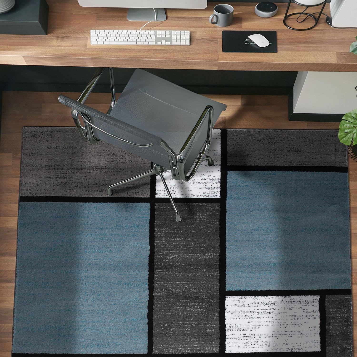 World Rug Gallery Contemporary Modern Boxes Area Rug or Runner ...