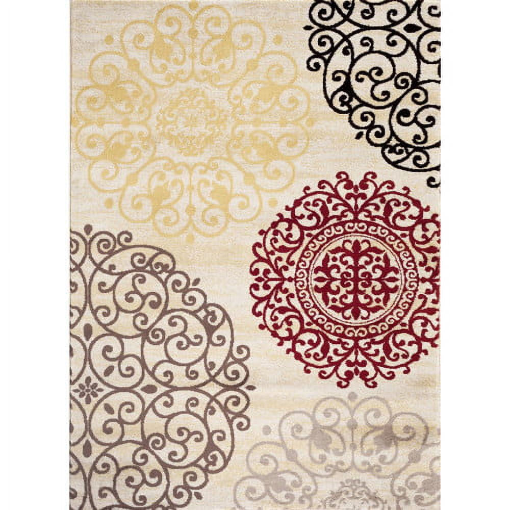 World Rug Gallery Contemporary Modern Floral Indoor Area Rug - Walmart.com