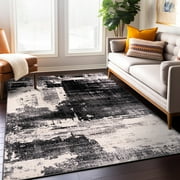 Black Abstract Rug