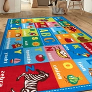 JML Area Rugs 5'x7', Kids Playmat Rugs, Educational Learning Area Rugs ...