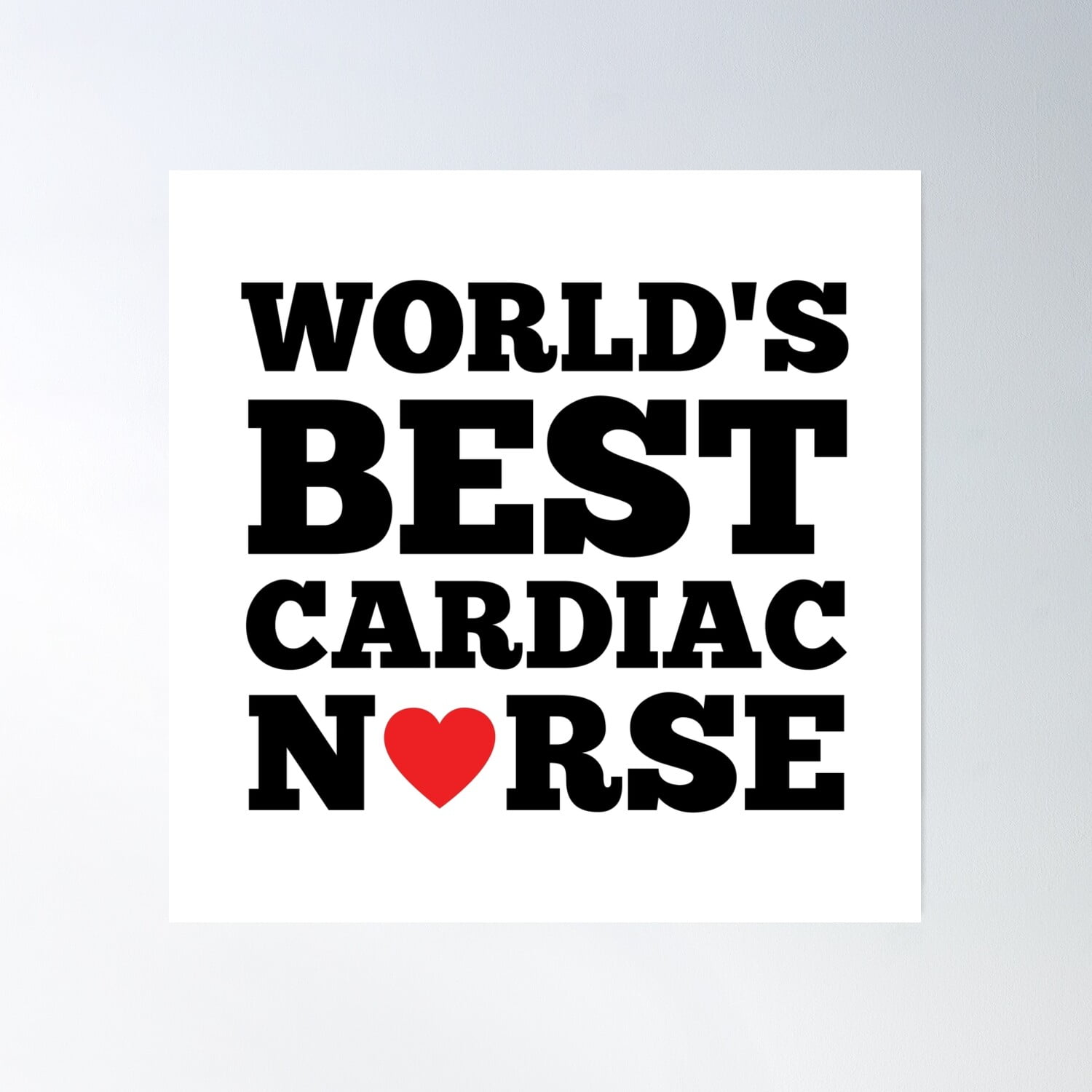 World'S Best Cardiac Nurse Poster Wall Art, Modern Wall Decor, 24x36 ...