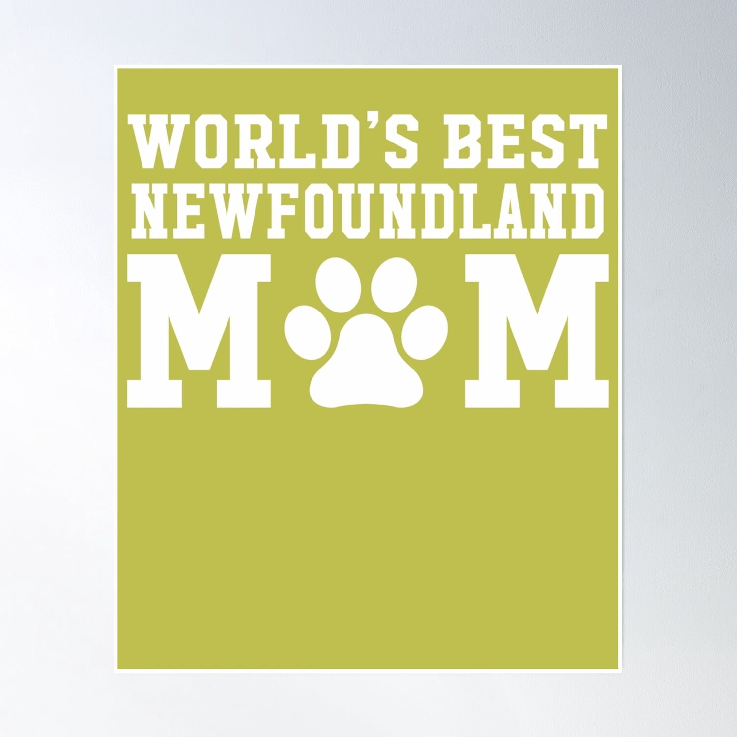 World'S Best Newfoundland Mom Poster Wall Art, Modern Wall Decor, 8x12 ...