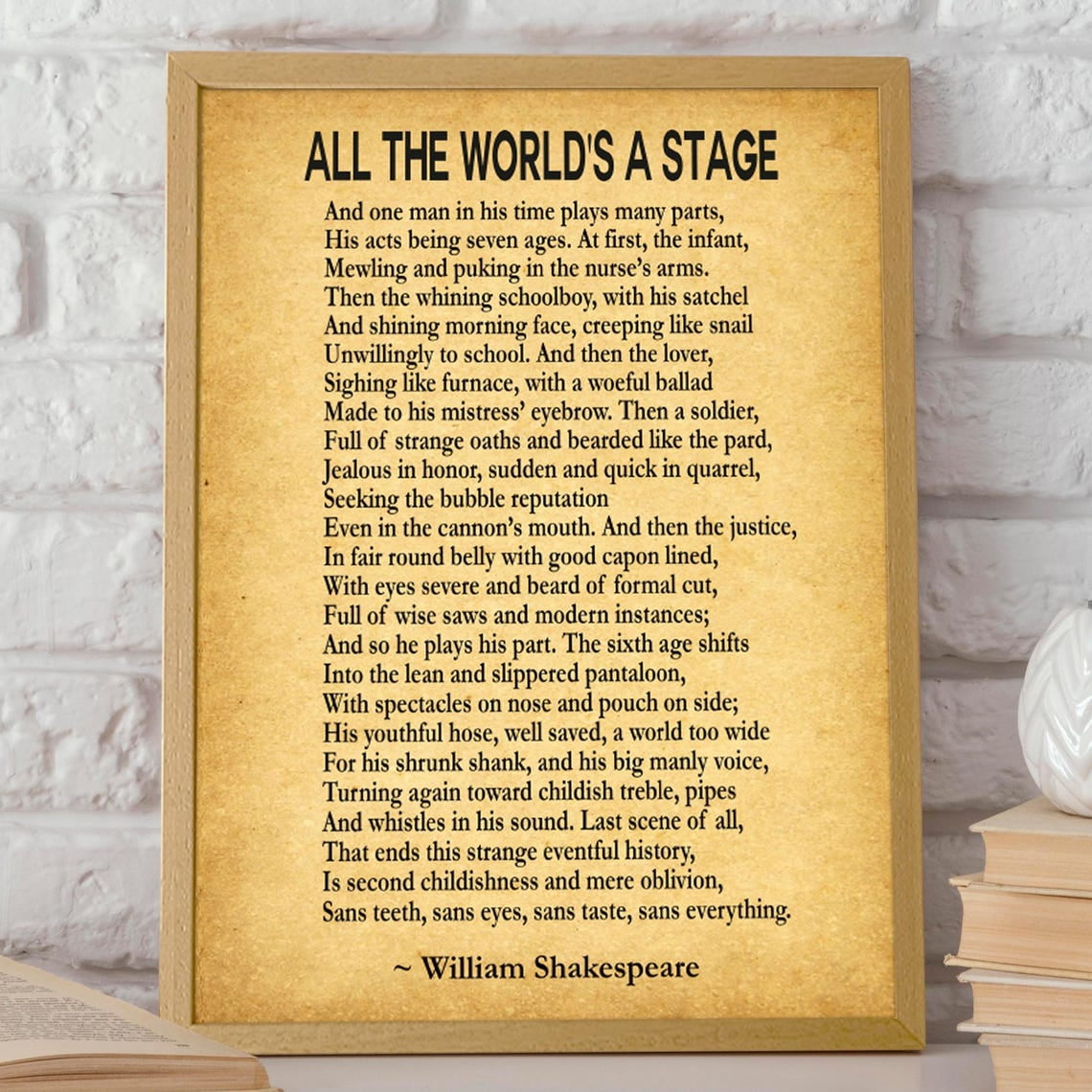 All The World’S A Stage By William Shakespeare As You Like It Act Ii ...