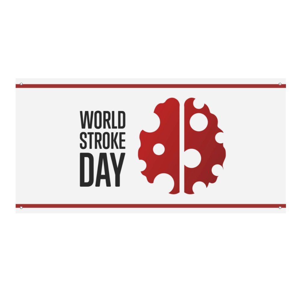 World Stroke Day Banners Flag Hanging Backdrop Sign Wall Decoration And ...
