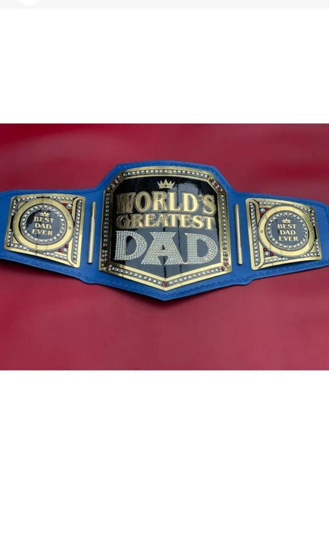 World The Greatest Dad Wrestling Championship Belt 2 MM Brass free ...