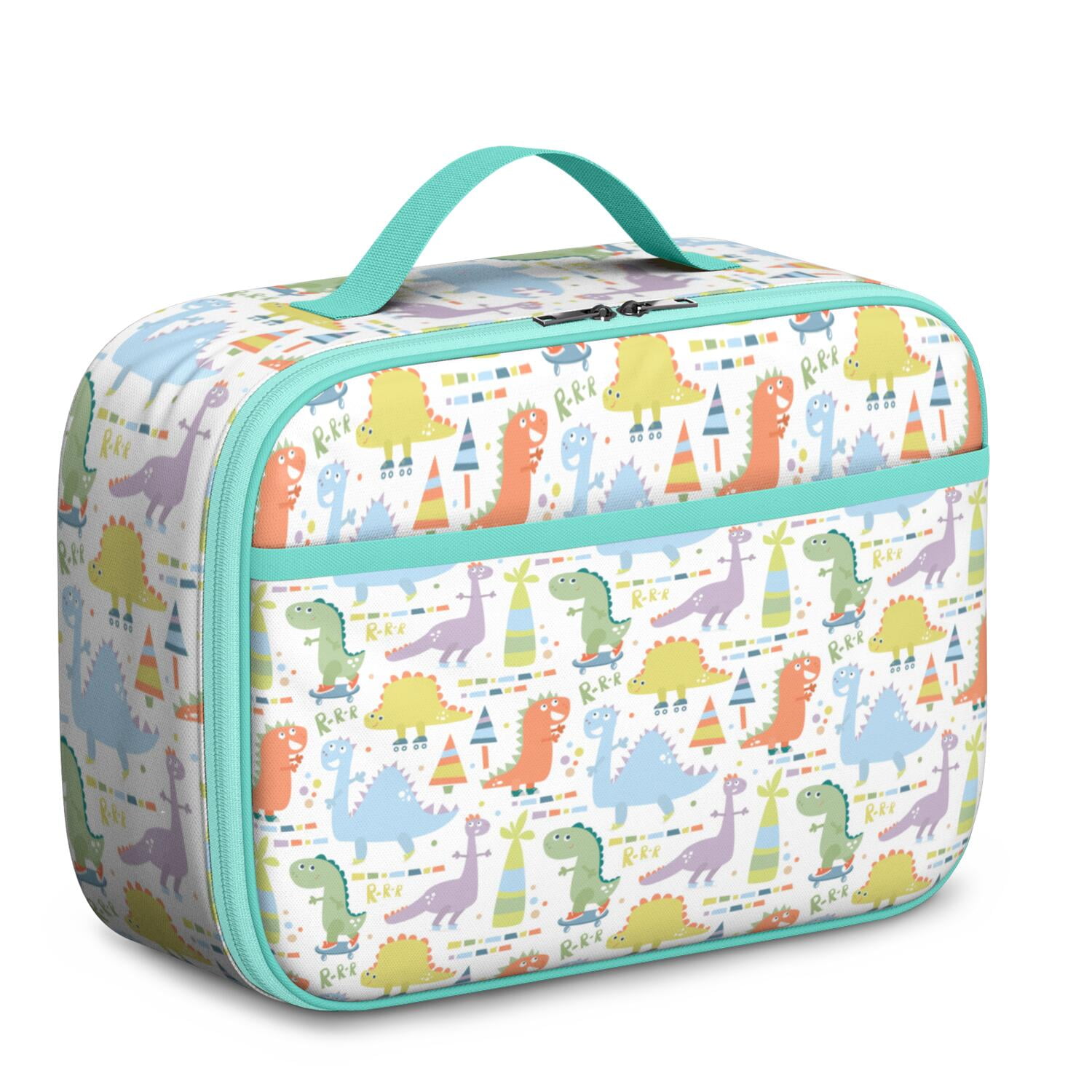 World Themed Dino Lunch Box Vibrant Design with Portable Handle for School and Travel - Walmart.com