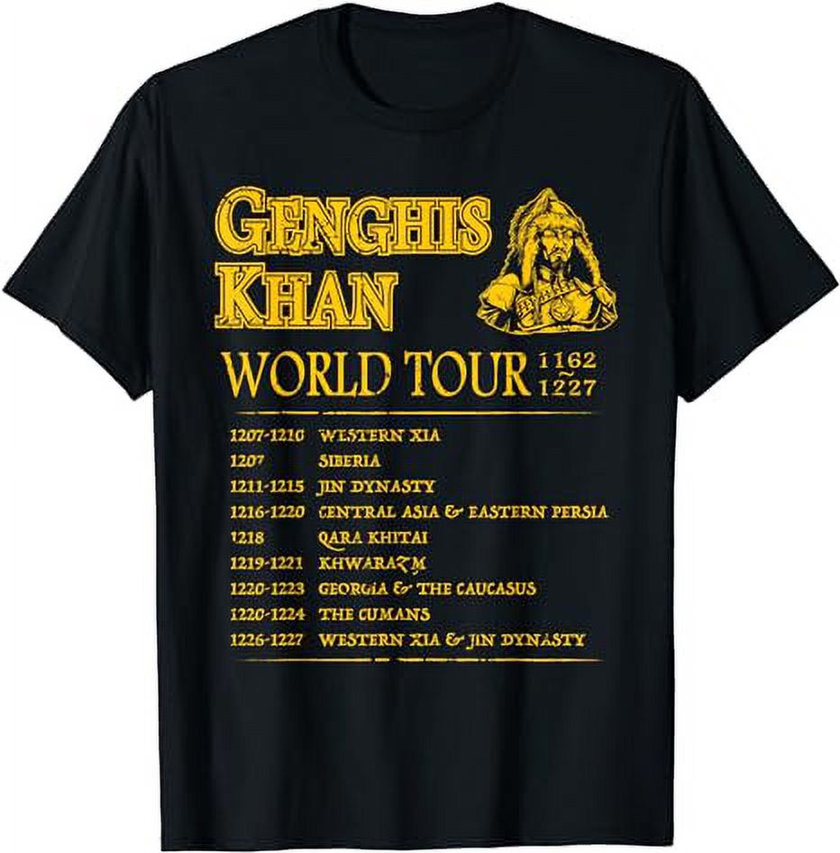 World Tour: Genghis Khan - Historic Mongolian Empire T-Shirt - Walmart.com