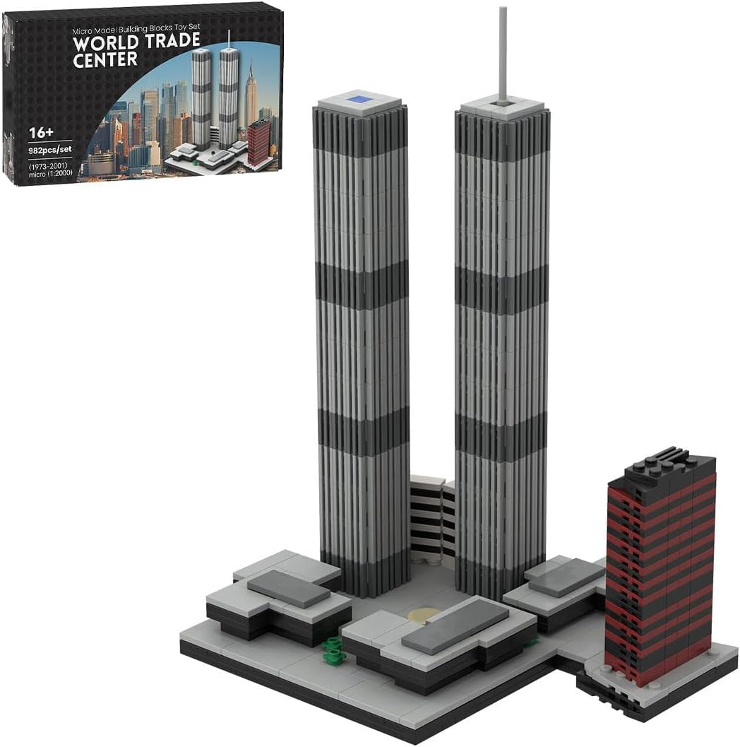 World Trade Center (1973-2001) Building Blocks Set, 982PCS 1/2000 World ...