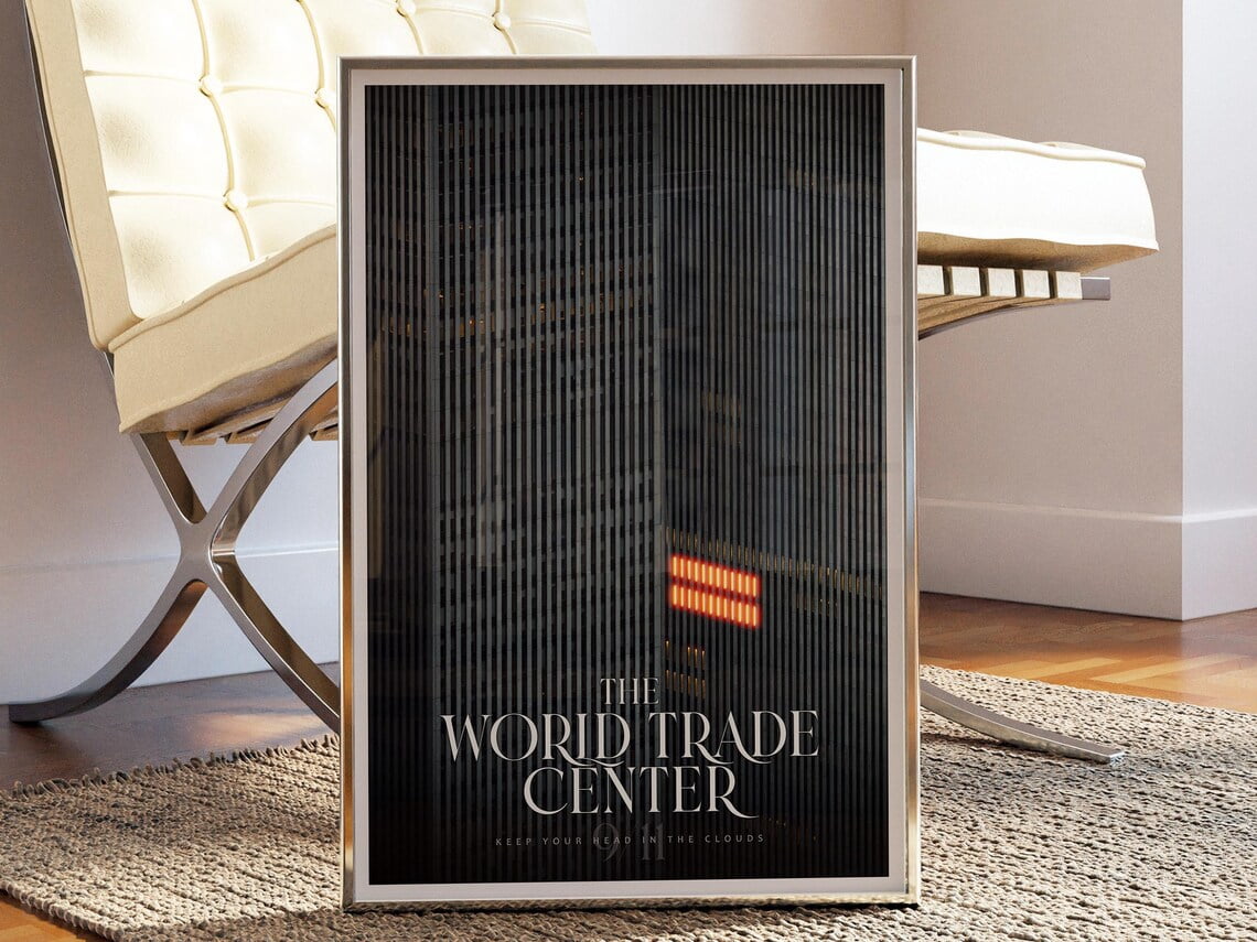 World Trade Center 9,11 Poster, Wtc, Twin Towers, Trendy Poster, Retro ...