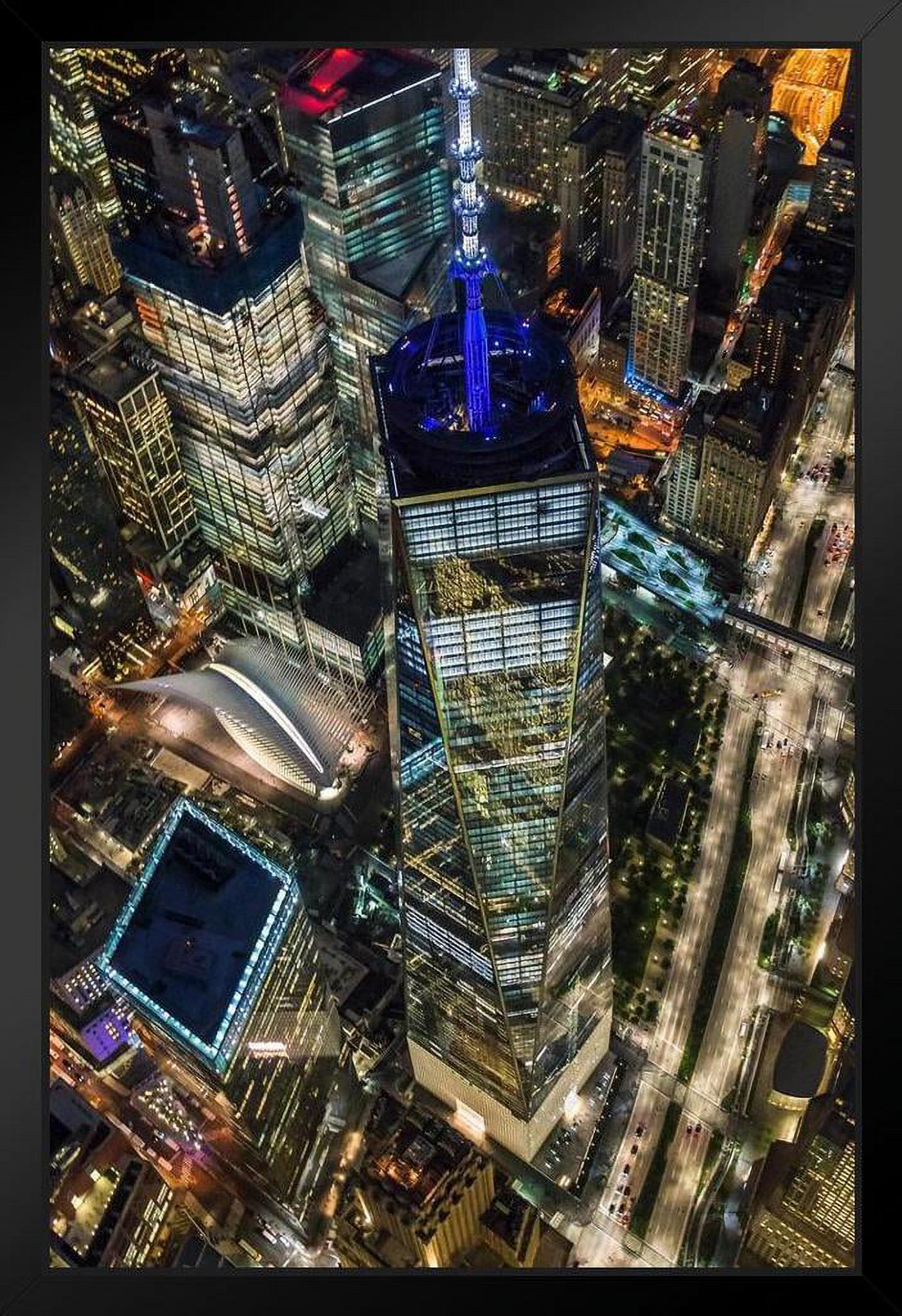 World Trade Center Illuminated Aerial View NYC Photo Photograph Art ...